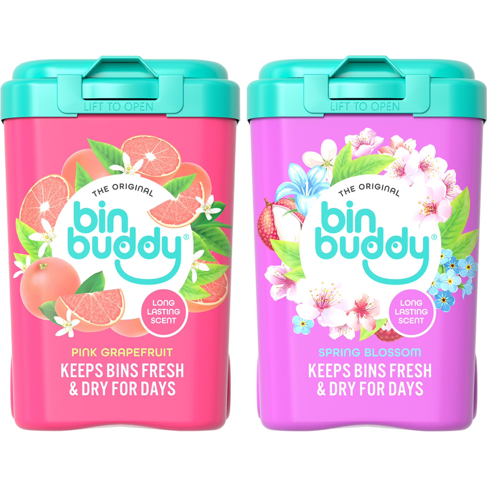 Bin Buddy Pink Grapefruit & Spring Blossom 450g, Pack of 2 - Bin ...