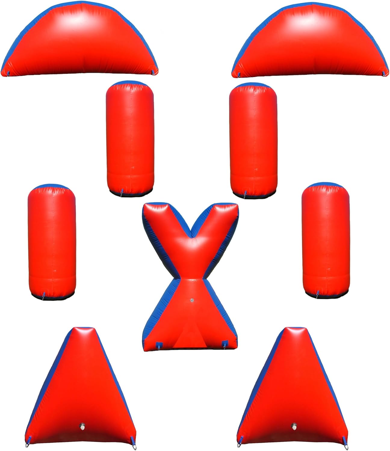 9 Pieces Inflatable Air Bunker Set for Paintball, Airsoft, Archery Tag ...