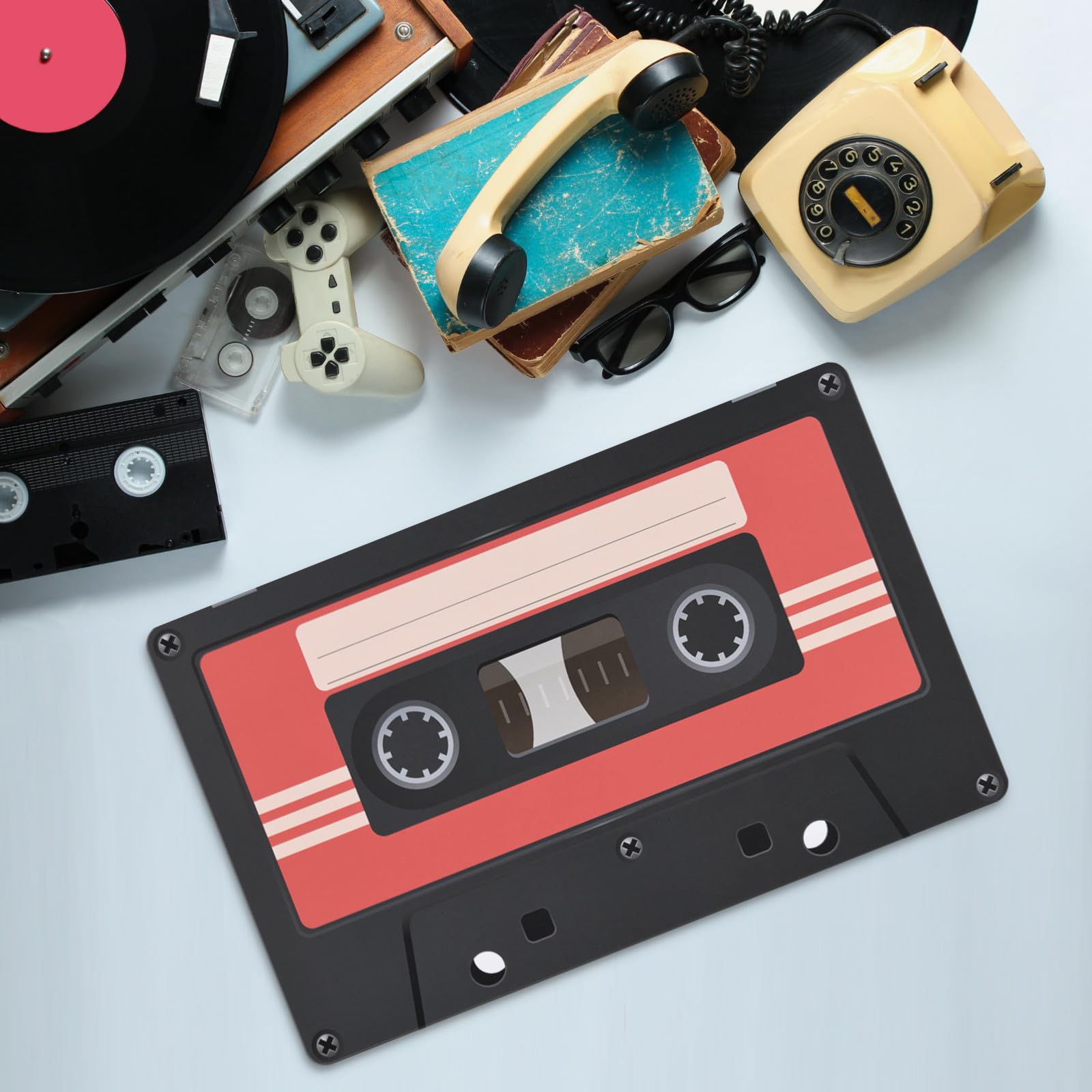Snapklik.com : 48 Pack Cassette Paper Placemats 80s Party Decorative ...