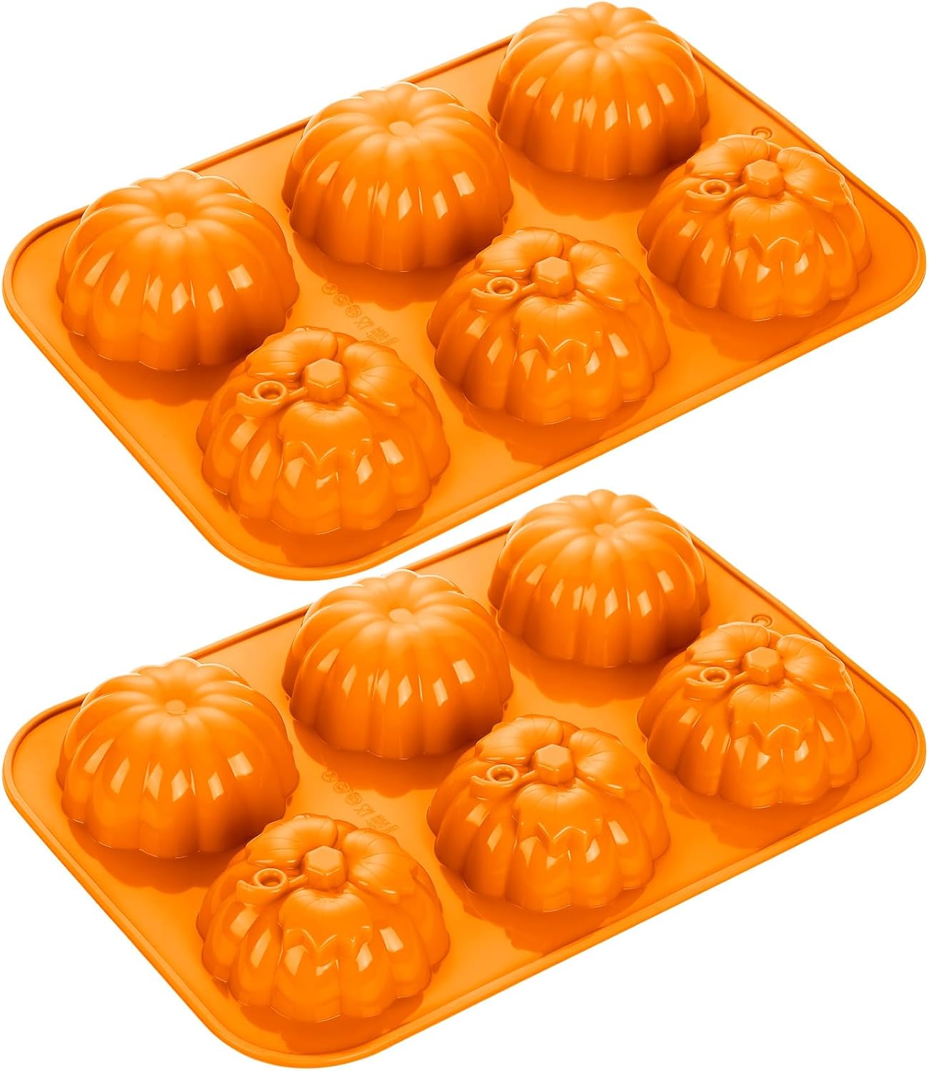 Amazon.com: Funtery 2 Pcs Pumpkin Silicone Mold Thanksgiving Silicone ...