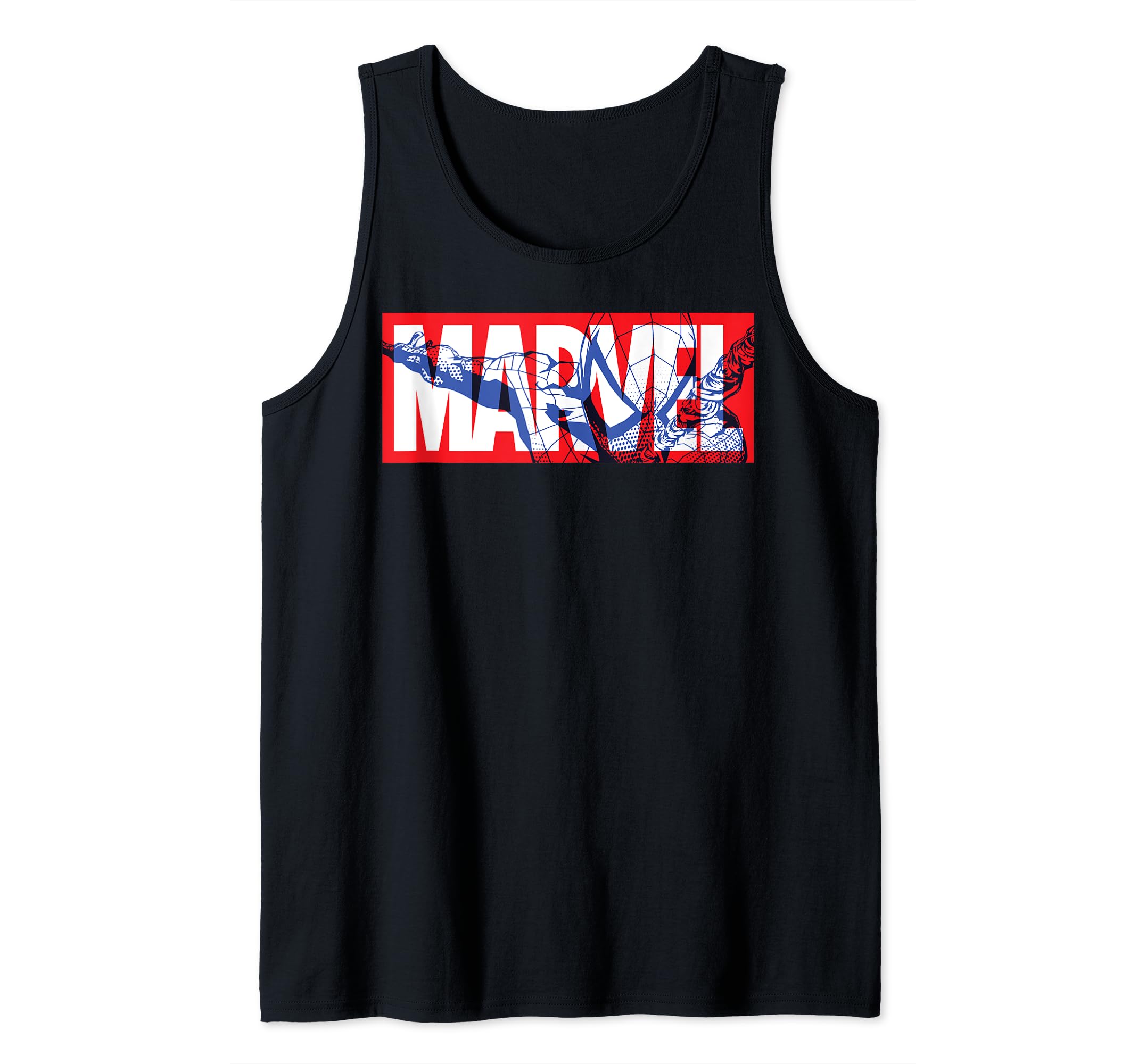 Amazon.com: Marvel Classic Logo Spider-Man Fill Tank Top : Clothing ...