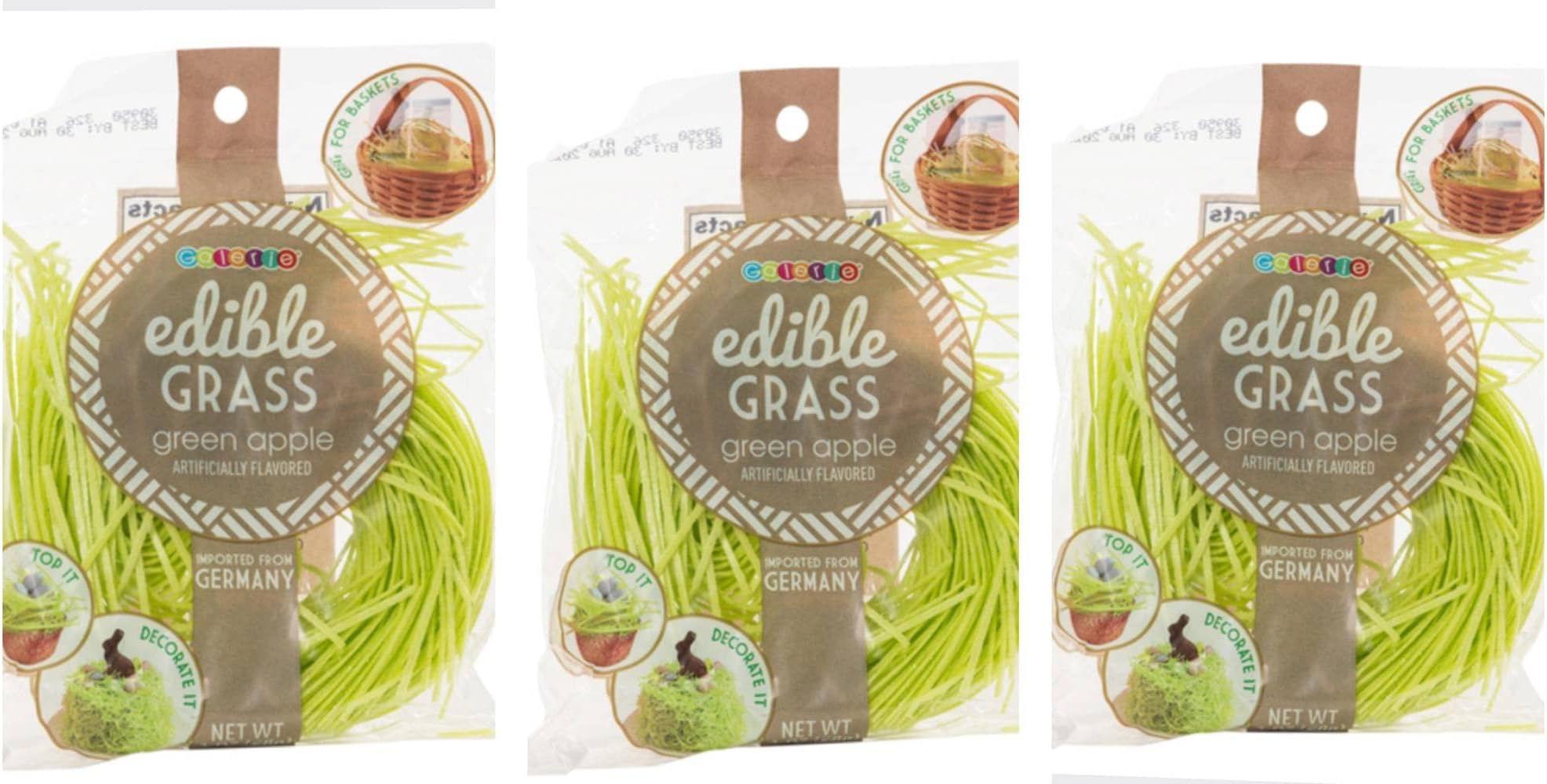 Amazon.com : Grandys Candys Edible Easter Grass- Green Apple, Blueberry ...