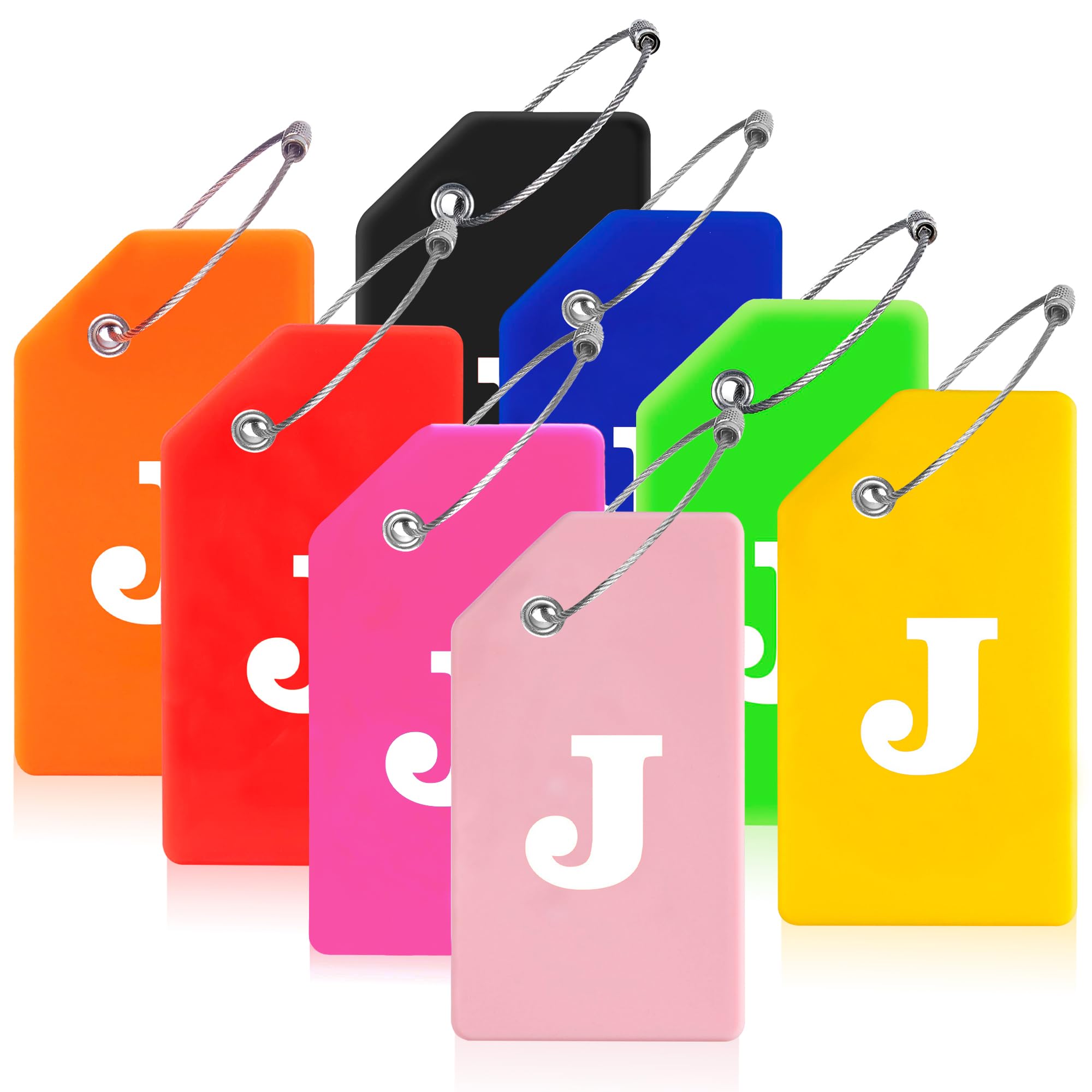 Amazon.com: 8 Pcs Luggage Tags for Suitcases, 26 Initial Letter Travel ...