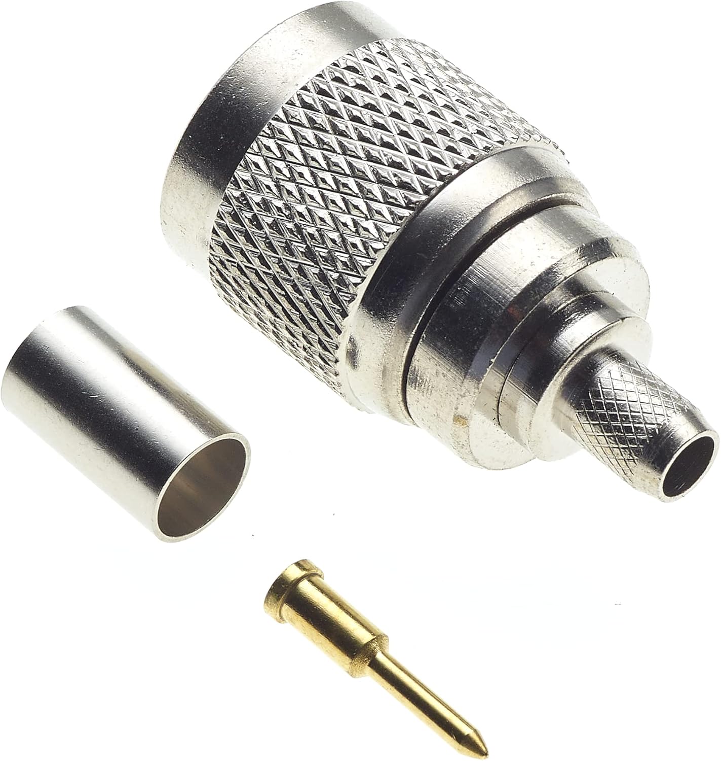 Keple N Male Crimp Type RG59U - N-Type Plug For RG8X RG-8X LMR240, RF Coaxial Adapter Connector ...