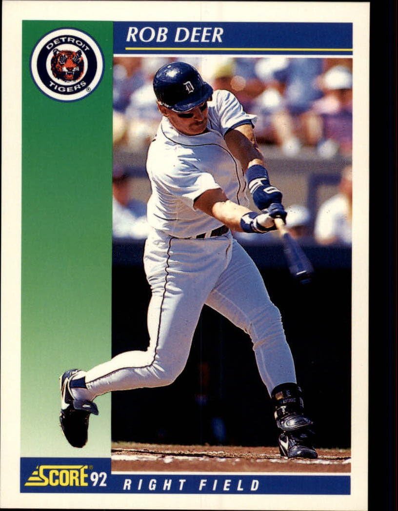 Amazon.com: 1992 Score Baseball Card #56 Rob Deer : Collectibles & Fine Art