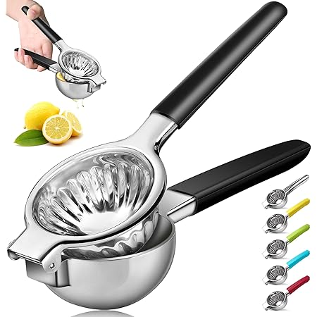Amazon.com: Premium Stainless Steel Lemon Squeezer - Heavy Duty Lime ...