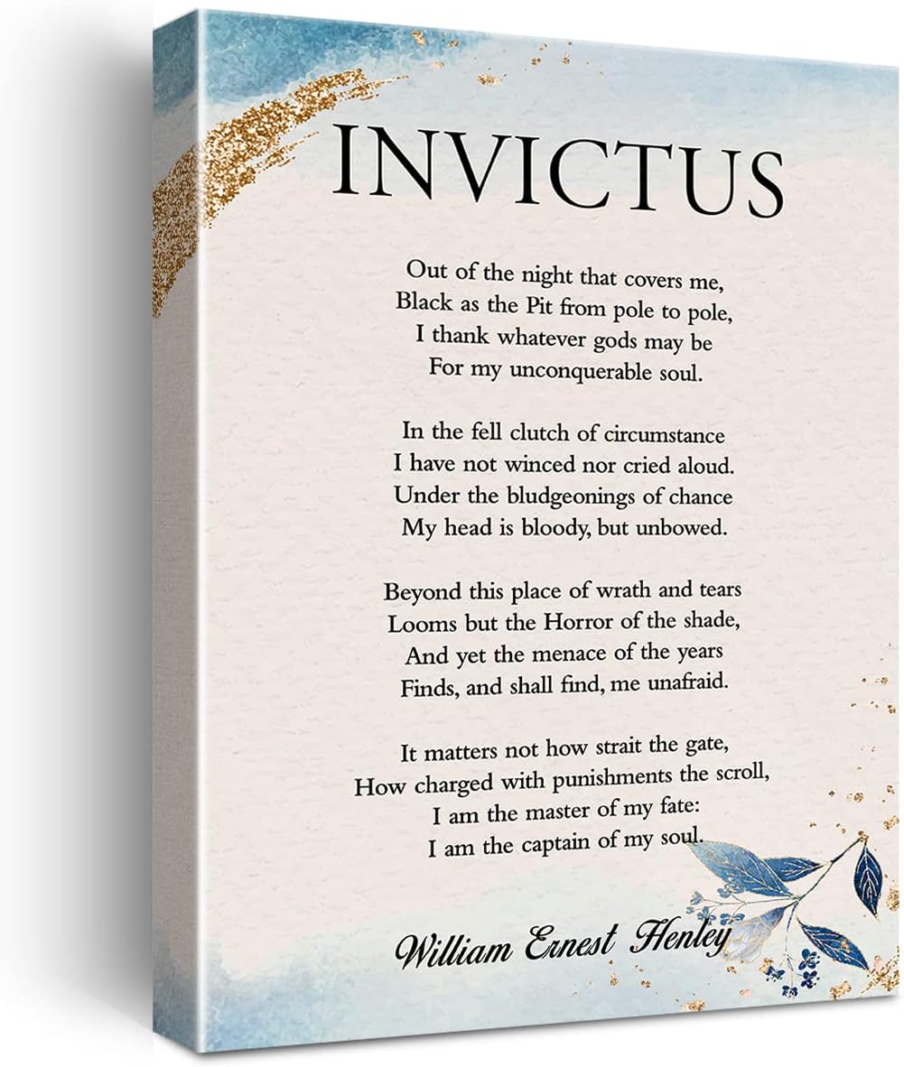 Amazon.com: William Ernest Henley Poem: Invictus (8x10 Unframed Photo ...