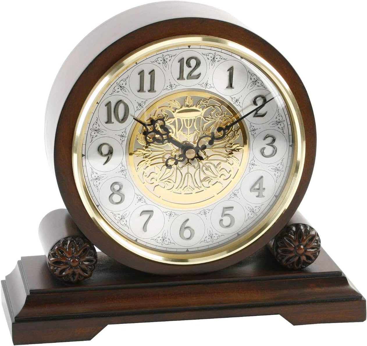 Traditional Walnut Chiming Westminster Mantel Clock : Amazon.co.uk ...