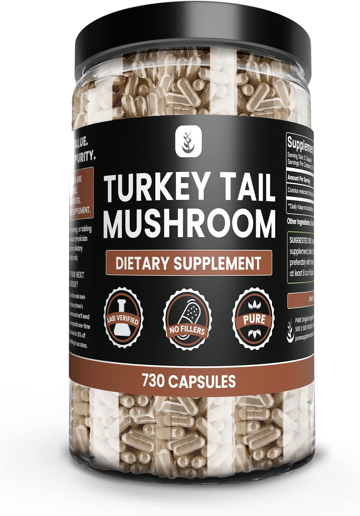 Amazon.com: ORIVeDA PSP-50 (Turkey Tail Extract - 180 v-Capsules ...