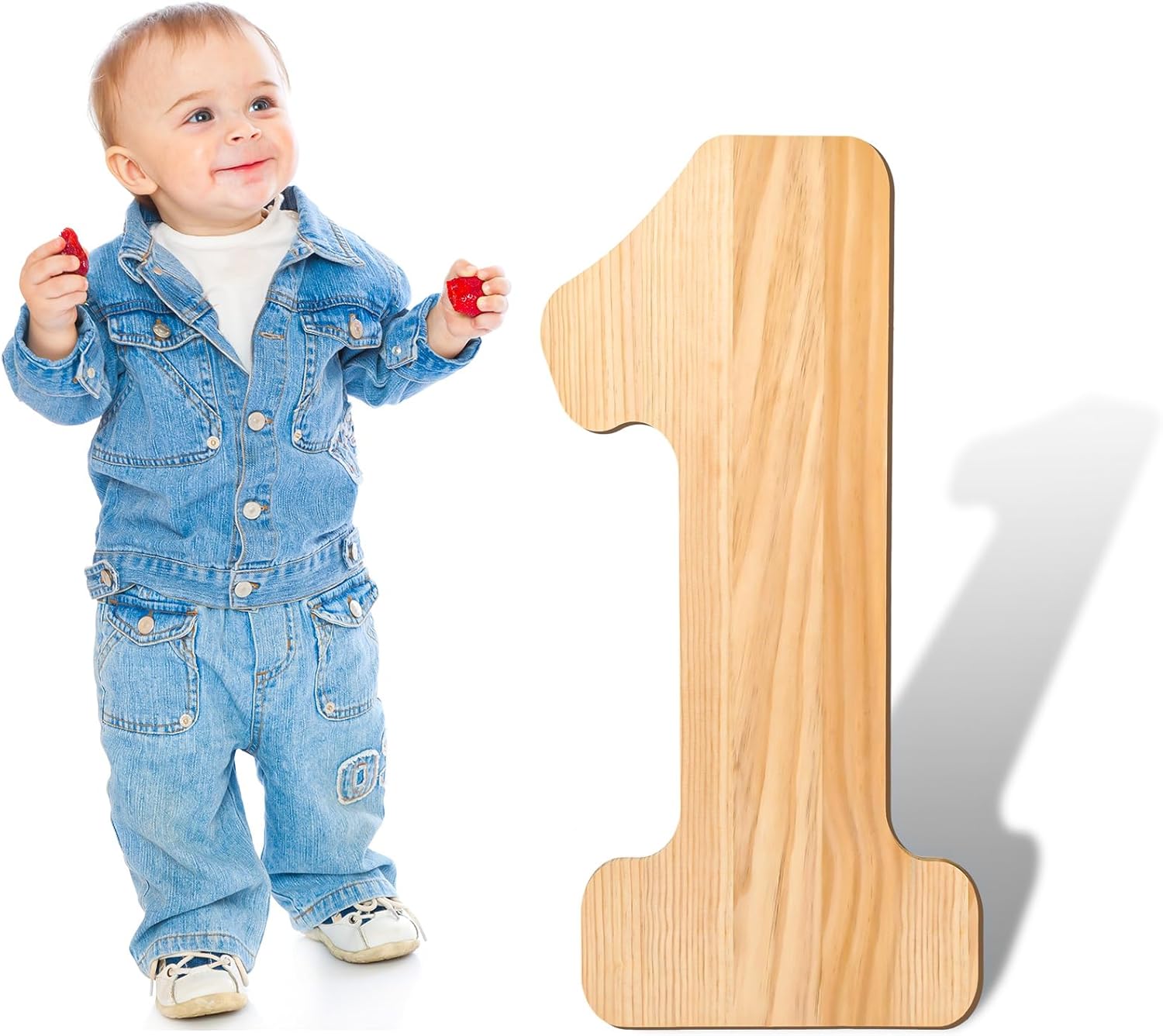 Amazon.com: Burbell 24" Tall x 0.4" Thick Wooden Numbers 1 2 3 Shapes ...