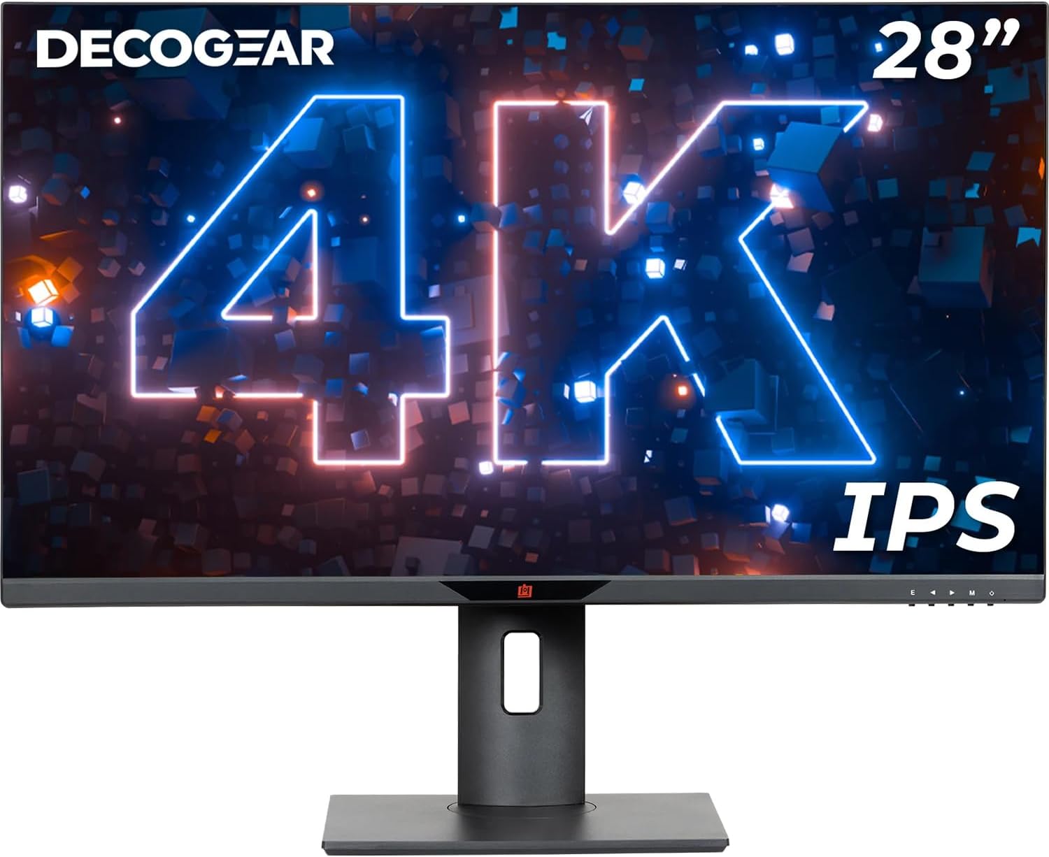 Deco Gear 28" 4K Ultrawide IPS Monitor, Crisp 3840x2160 Resolution ...