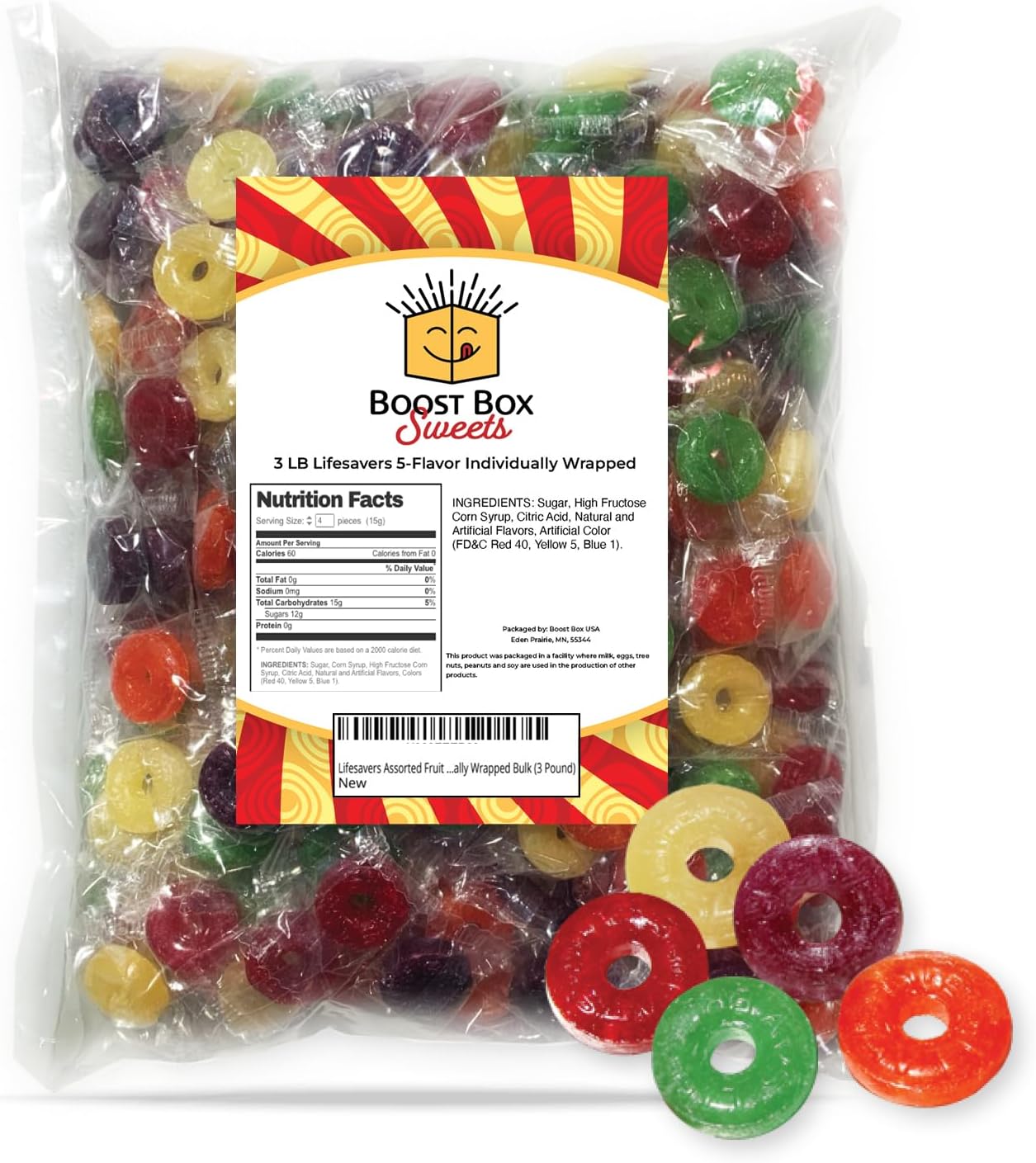 Amazon.com : Life Savers Assorted Fruit Flavors and Colors Hard Candy ...
