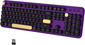 Amazon.com: COVEVA Colorful Wireless Bluetooth Keyboard, 2.4G & Dual ...