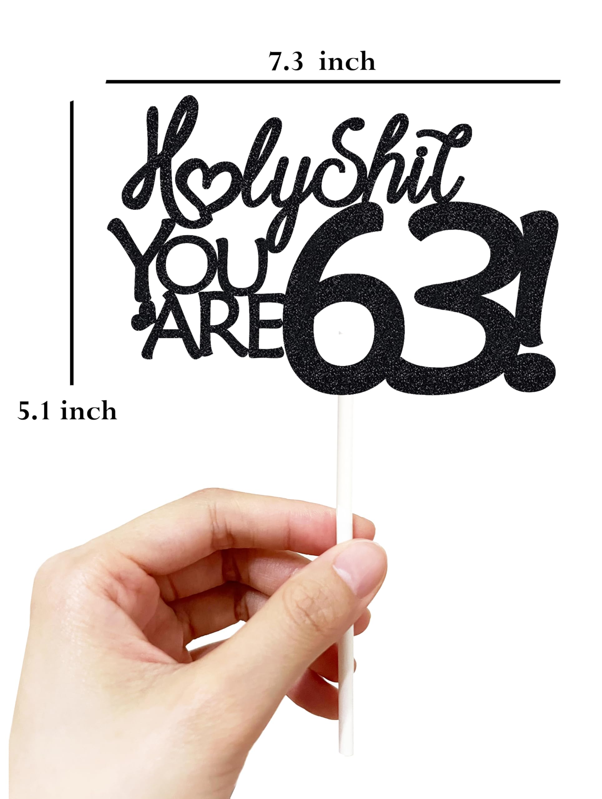 Snapklik.com : Happy 63rd Birthday Cake Topper