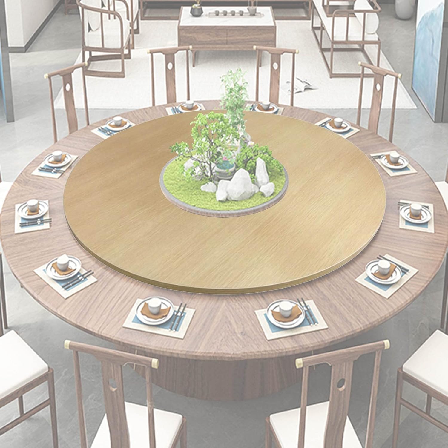 Plateau De Service Rotative Pour Table À Manger, 70/80/90cm Lazy Susan ...