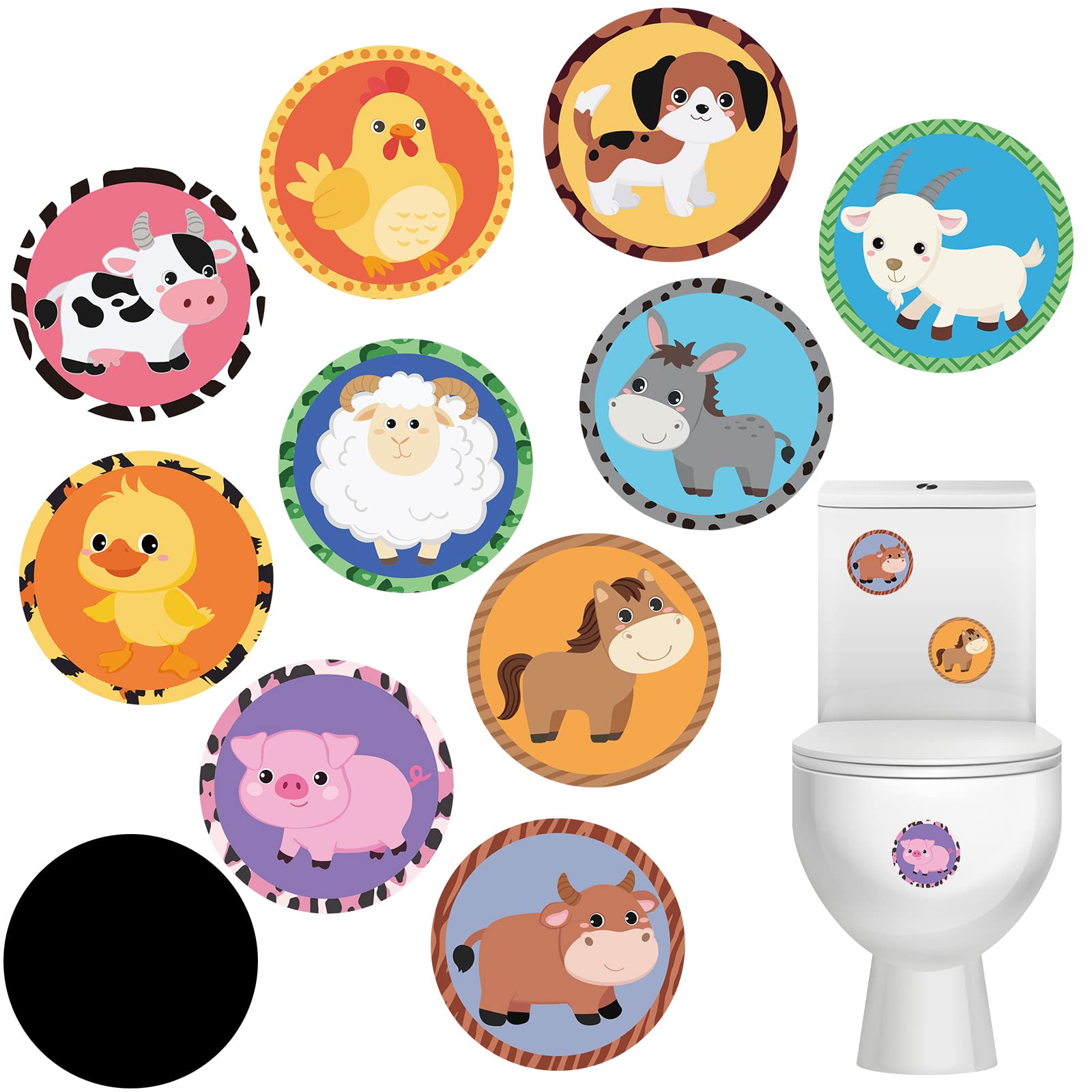 Snapklik.com : Funrous 20 Pcs Farm Animal Potty Training Stickers ...