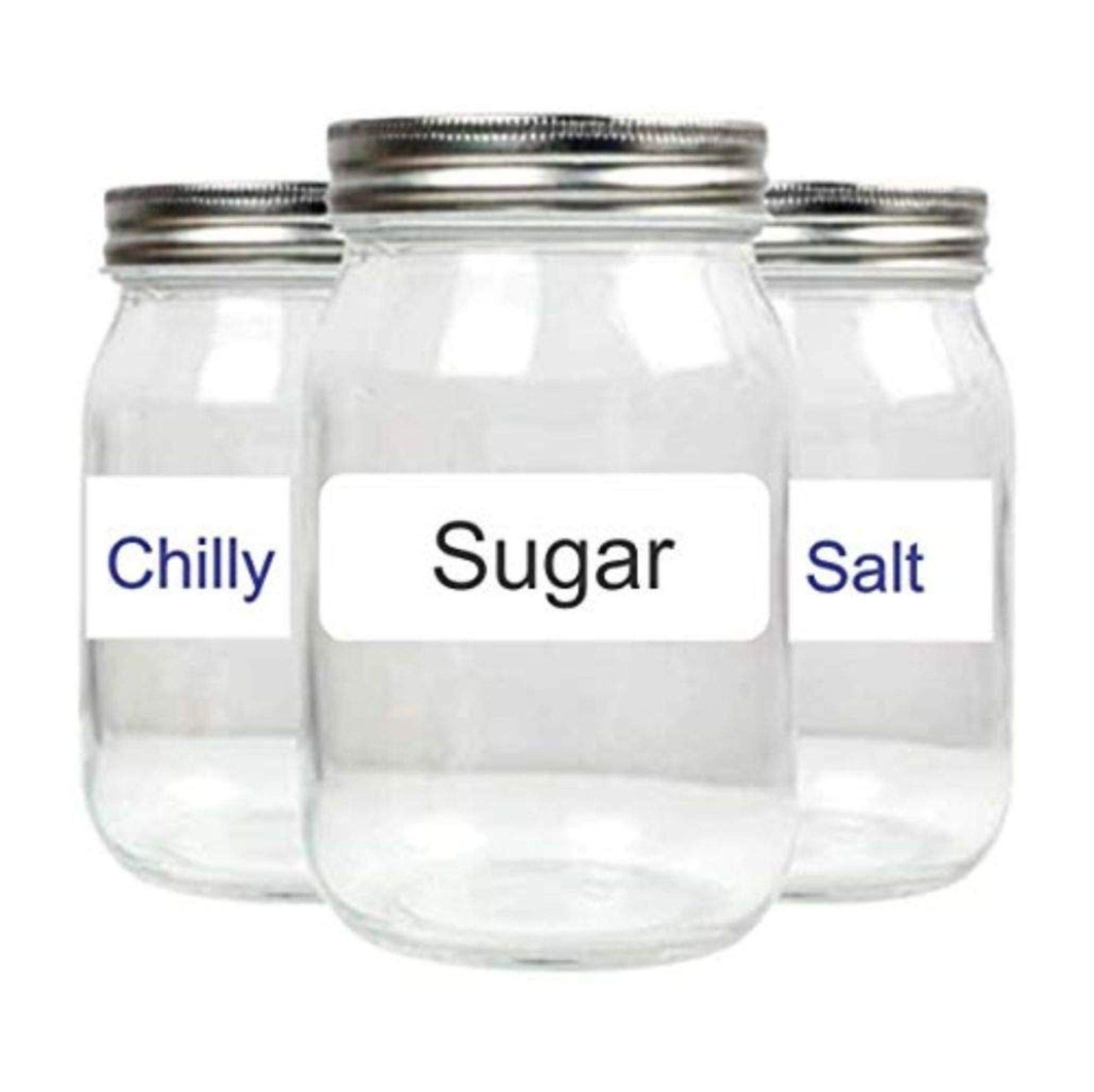 ZEDEF Jar Labels - Self Adhesive Water Proof PVC Vinyl die Cut Labels ...