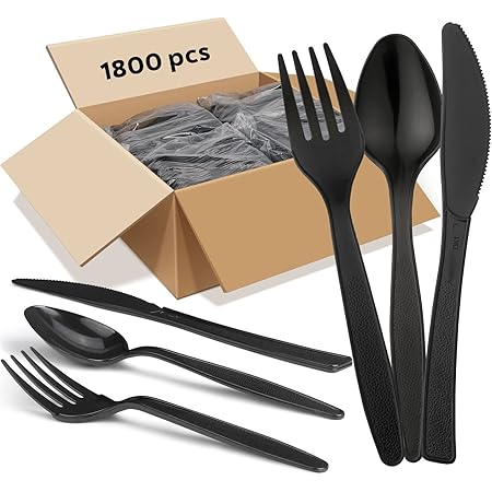 Amazon.com: Plasticpro Cutlery Plastic Combo Sets Medium Weight ...
