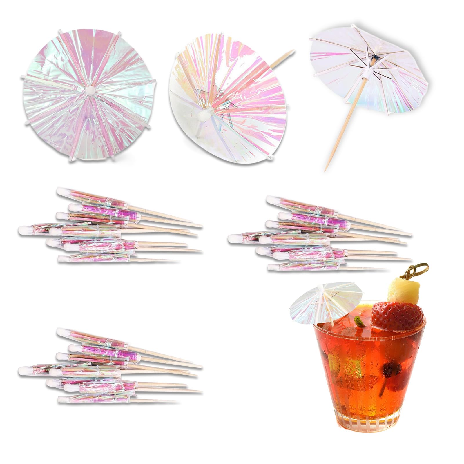50 Pcs Cocktail Umbrellas,Cocktail Umbrellas for Drinks,Cocktail ...