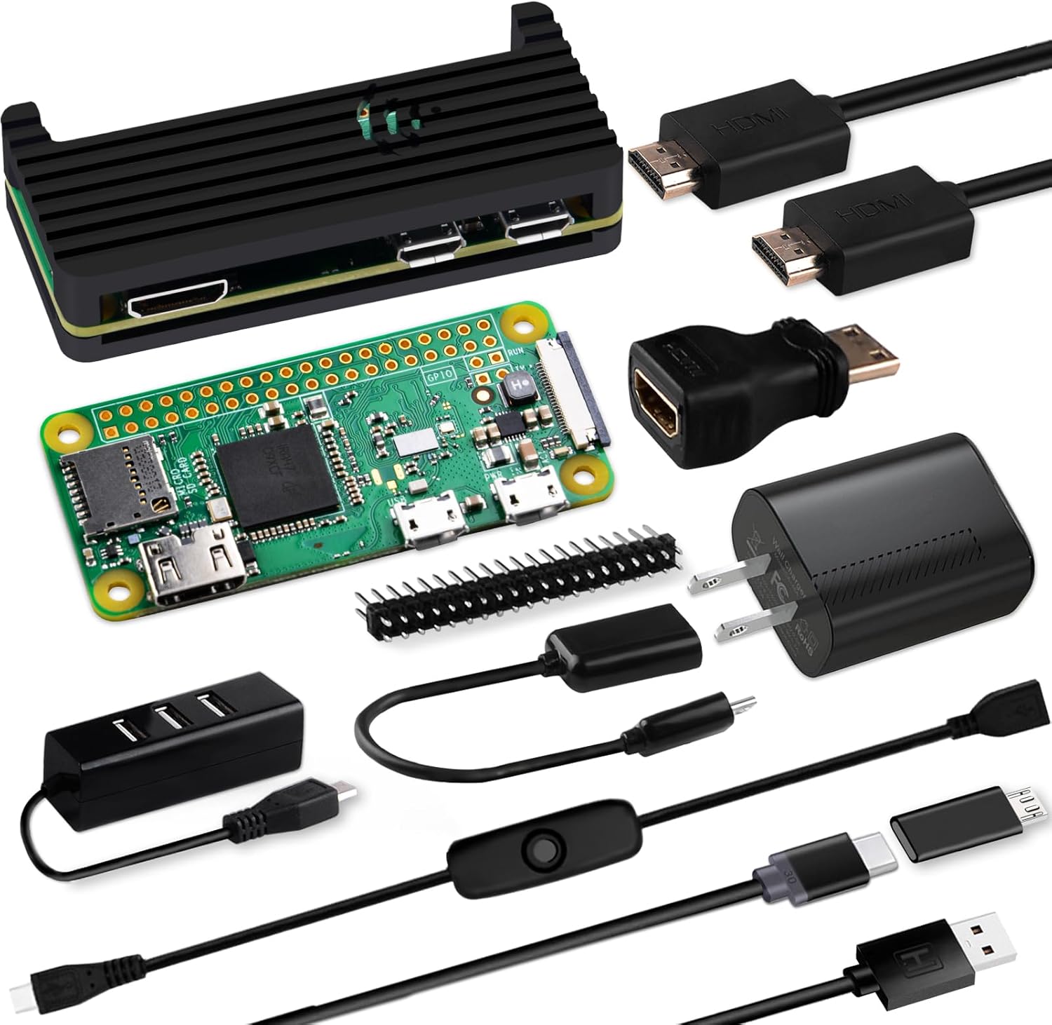 Amazon.com: GeeekPi Starter Kit for Raspberry Pi Zero W, with Zero W ...