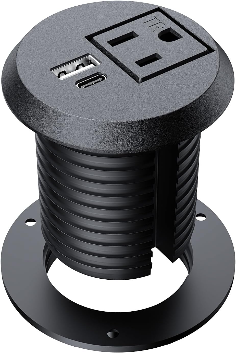 Amazon.com: Recessed Power Grommet 2 inch,Tamper-Resistant Design AC Outlets, Fast Charging ...