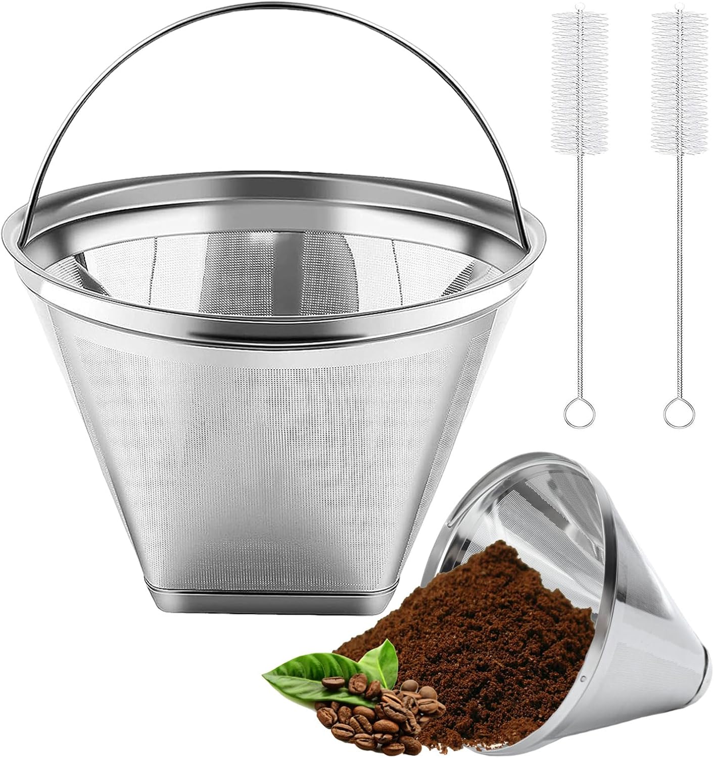 Amazon.com: Dexspoeny 1pcs Coffee Filter, Reusable No.4 Cone Coffee ...