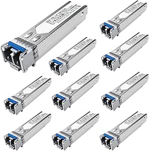 Amazon.com: 10Pack 1.25G SFP LC Module 1000Base-LX Single-Mode Transceiver (SMF, 1310nm, 20km ...