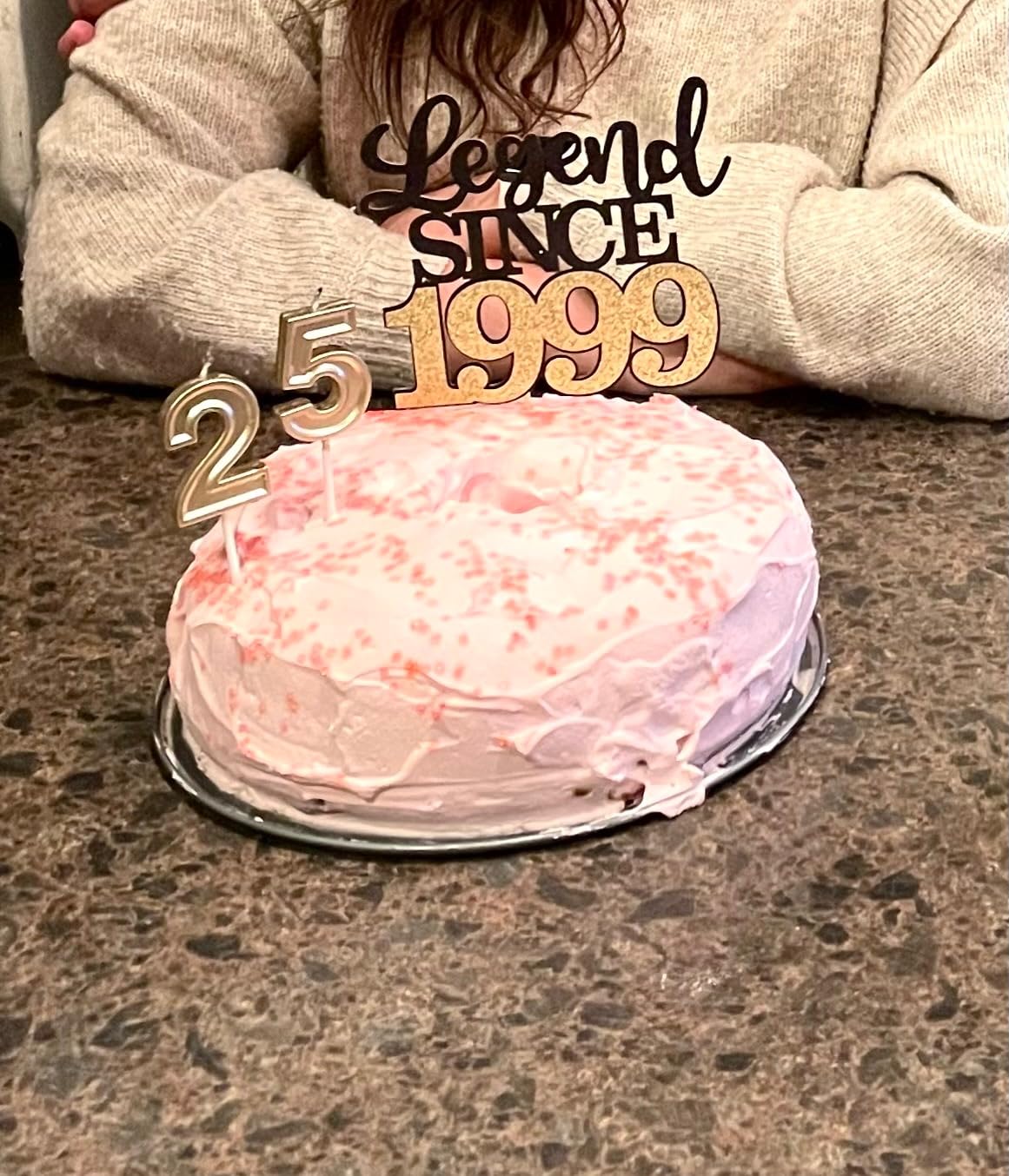 ZHUOWEISM 1 PCS Legend Since 1959 Cake Topper Glitter Sixty Five Happy ...