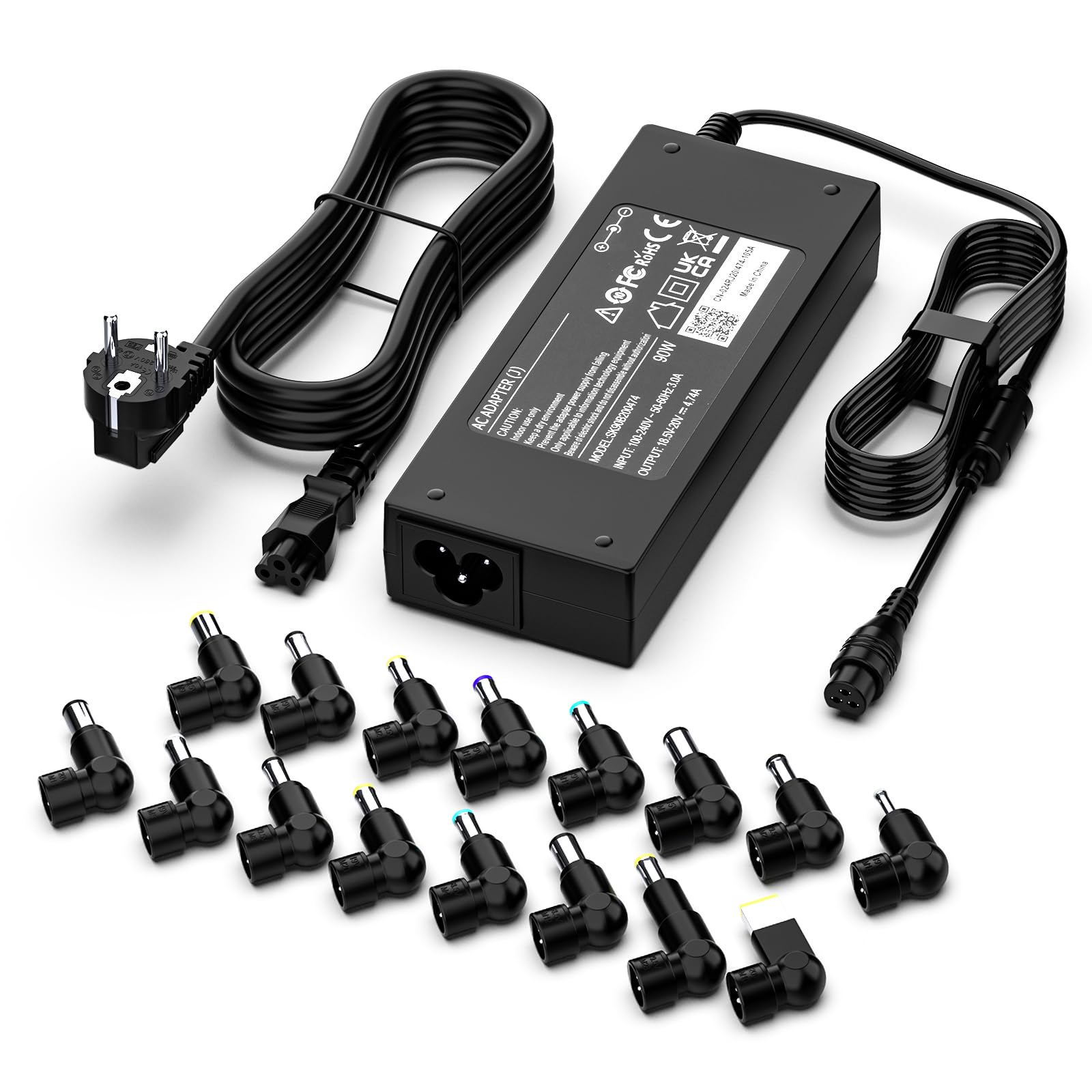 90W Universal Netzteil Laptop Ladekabel für Lenovo Toshiba HP Acer Asus ...