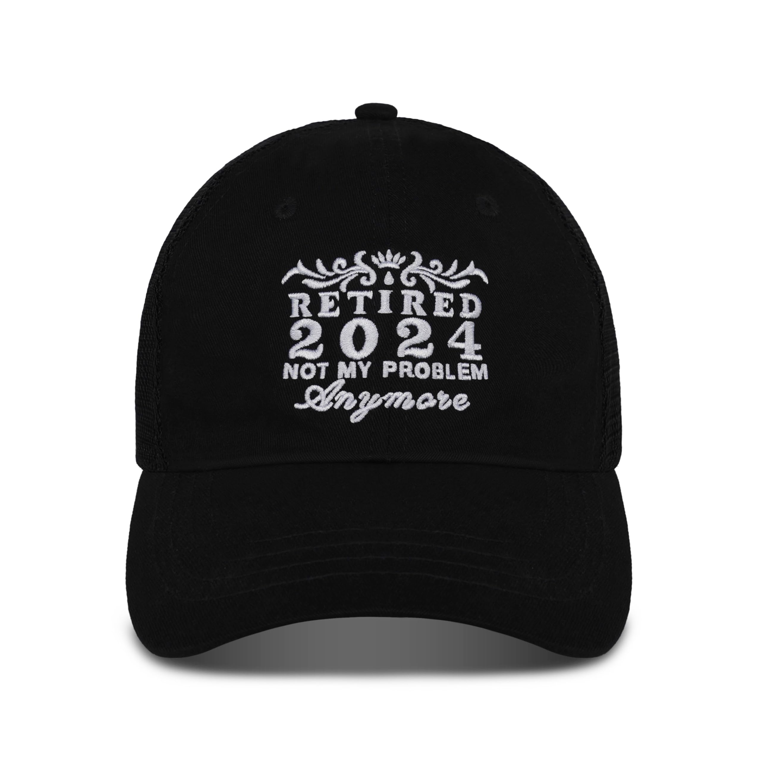Retired 2024 Not My Problem Anymore Trucker Hat, Adjustable Embroidered ...