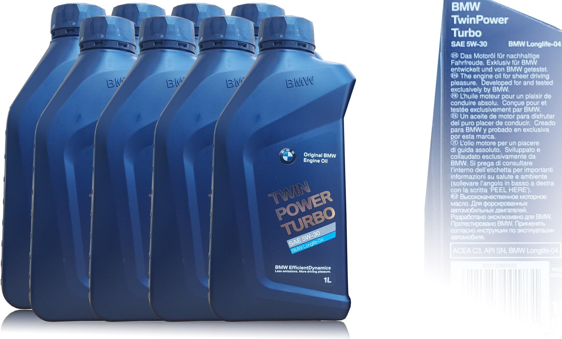 Original BMW Motoröl 5x Öl 5W-30 Twin Power Turbo LongLife-04 : Amazon ...