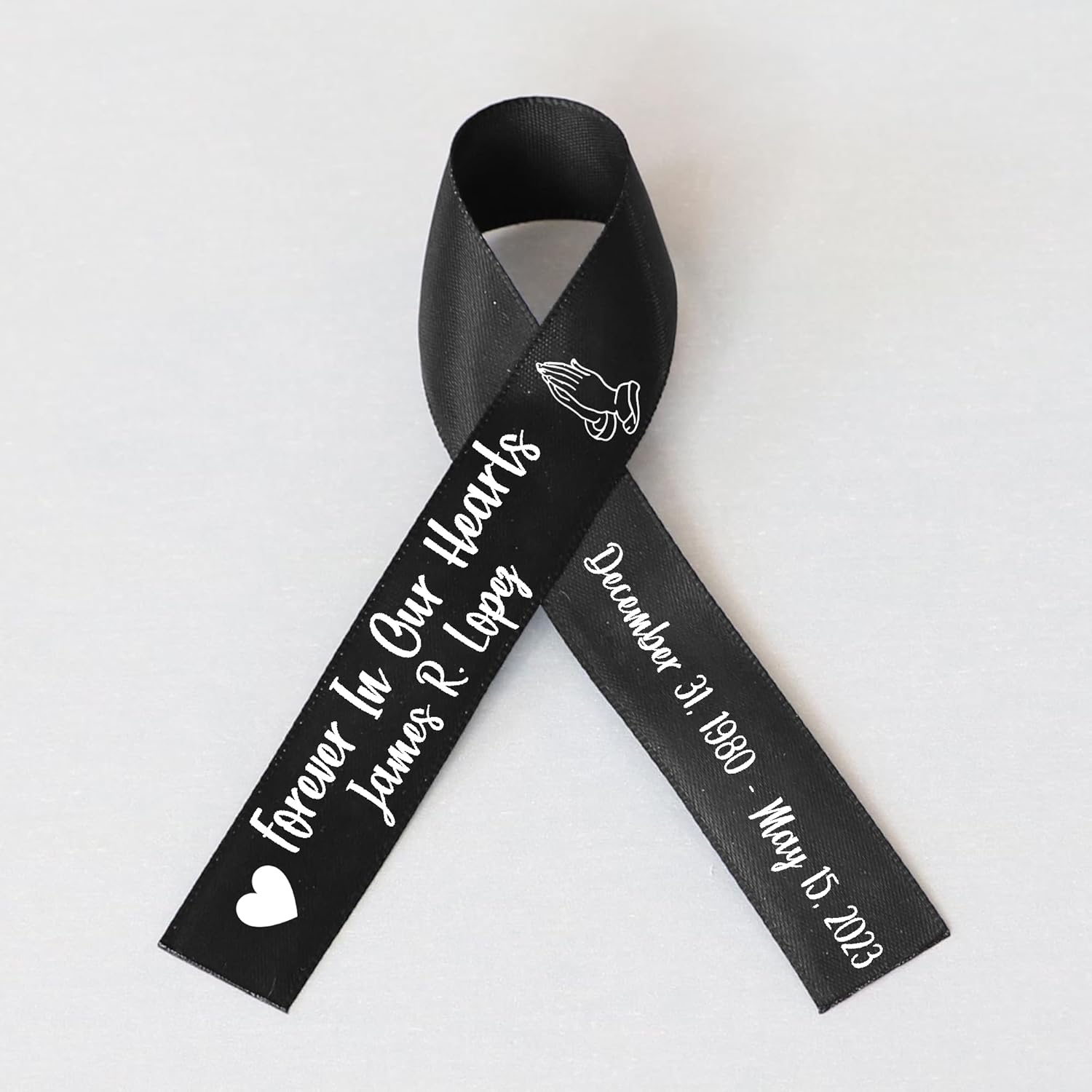 Amazon.com: 10pcs Personalized Memorial Ribbons, Custom Memorial Ribbon ...