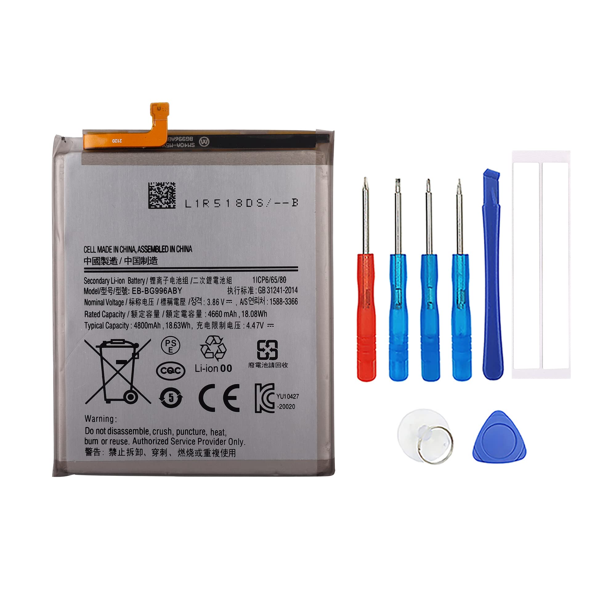 Amazon.com: SWARK New Rechargeable Battery EB-BG996ABY Compatible with ...