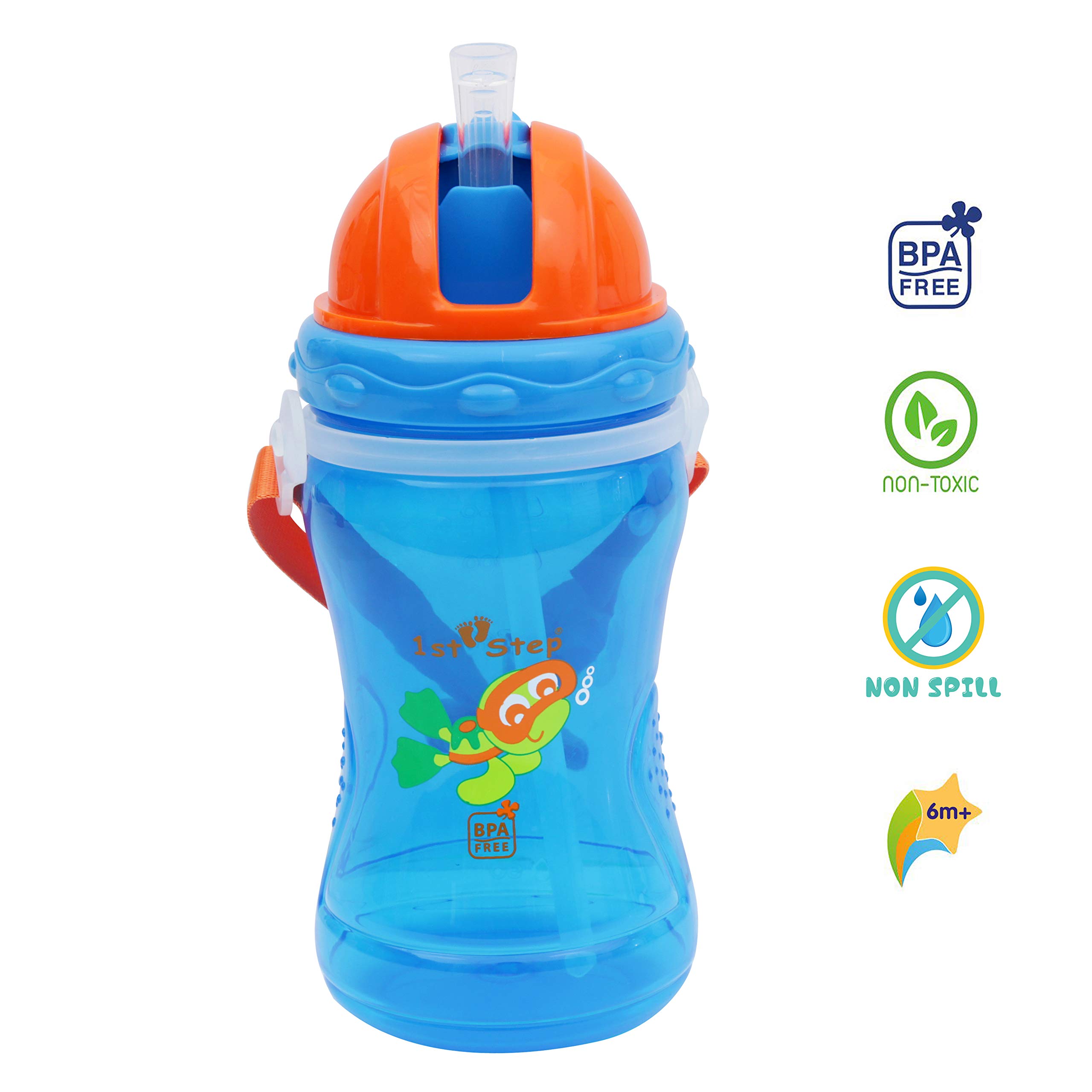 Buy 1st Step 360 ml Polypropylene BPA Free Sport Straw Sipper Cup with ...