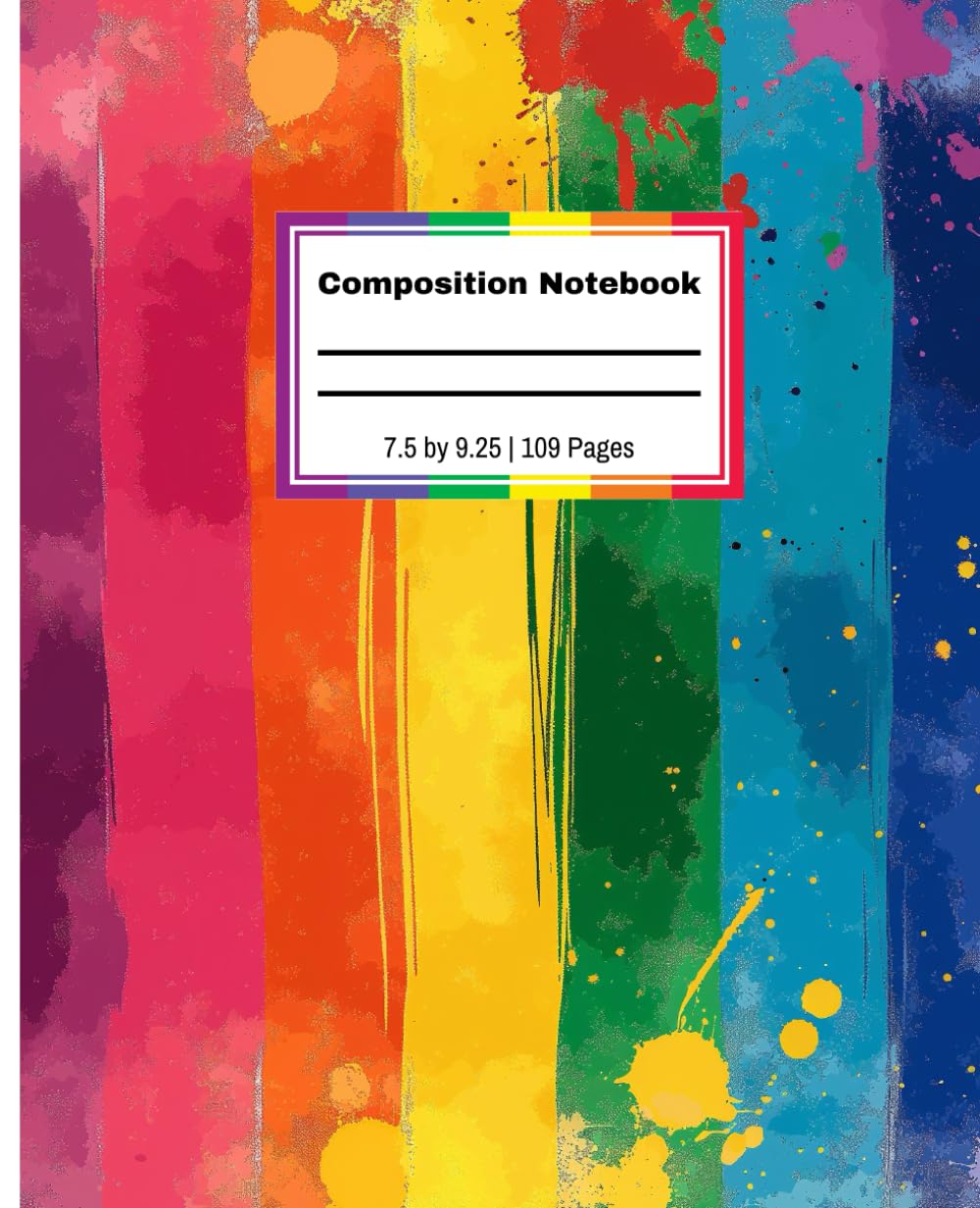 Rainbow Pride Flag Composition Notebook: LGBTQ+ Journal for Gay ...
