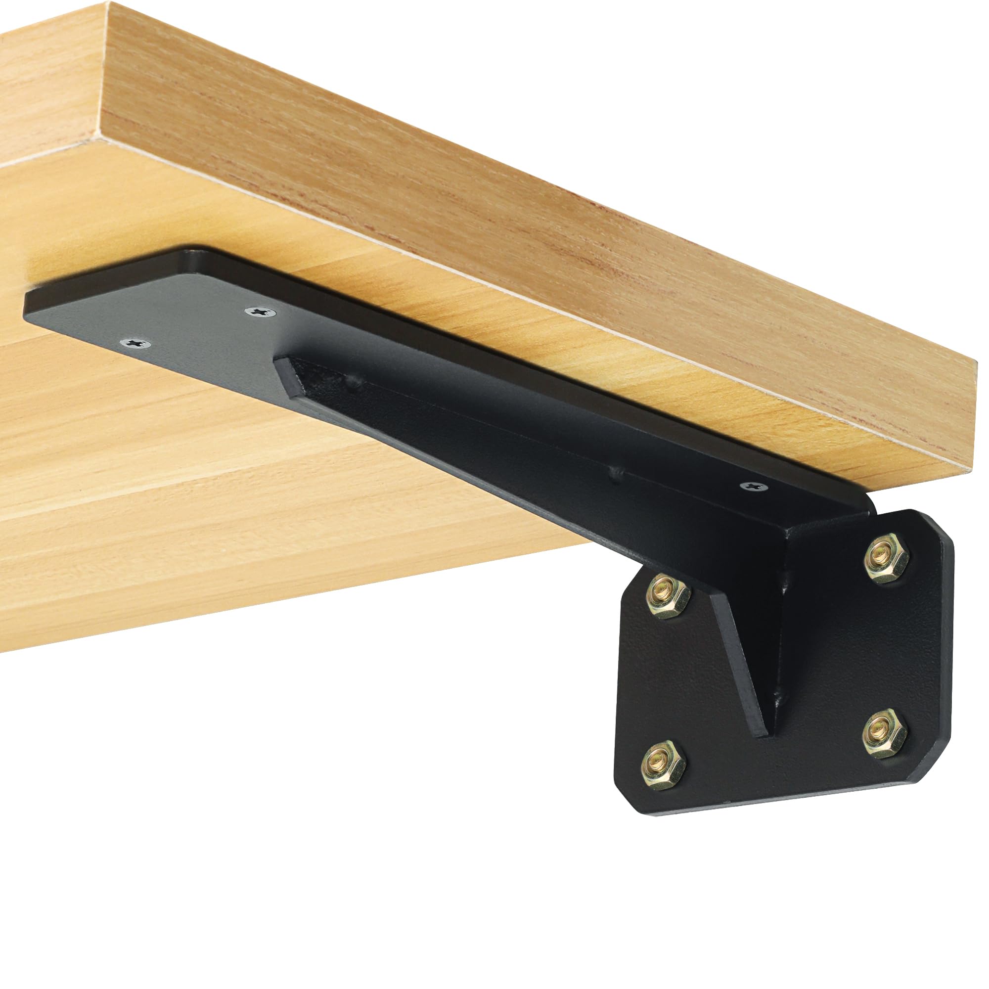 Snapklik.com : Alise Floating Shelf Brackets,Black Bracket For Shelves ...