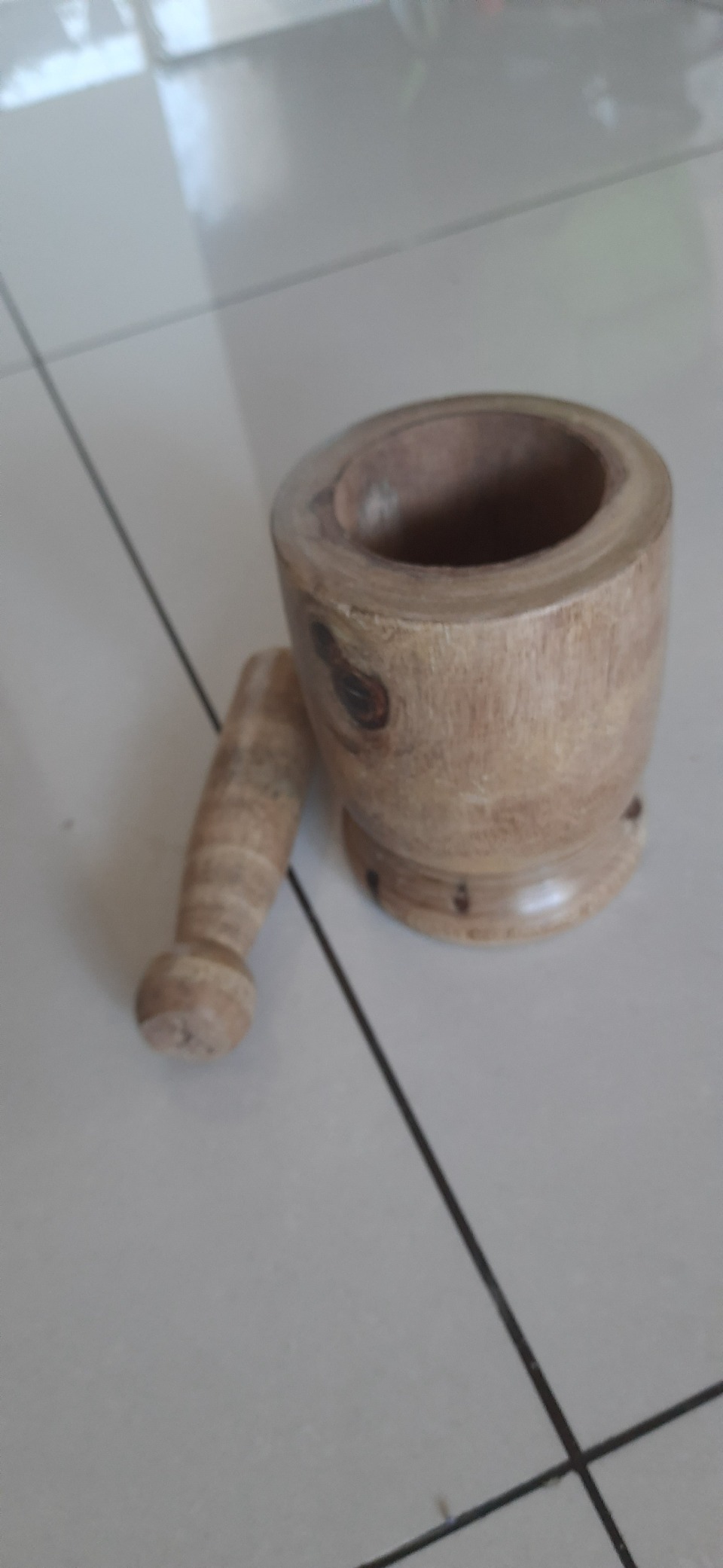 Buy Online Quality Store Wooden Okhali and Musal (Brown,Big Size - 9 x ...