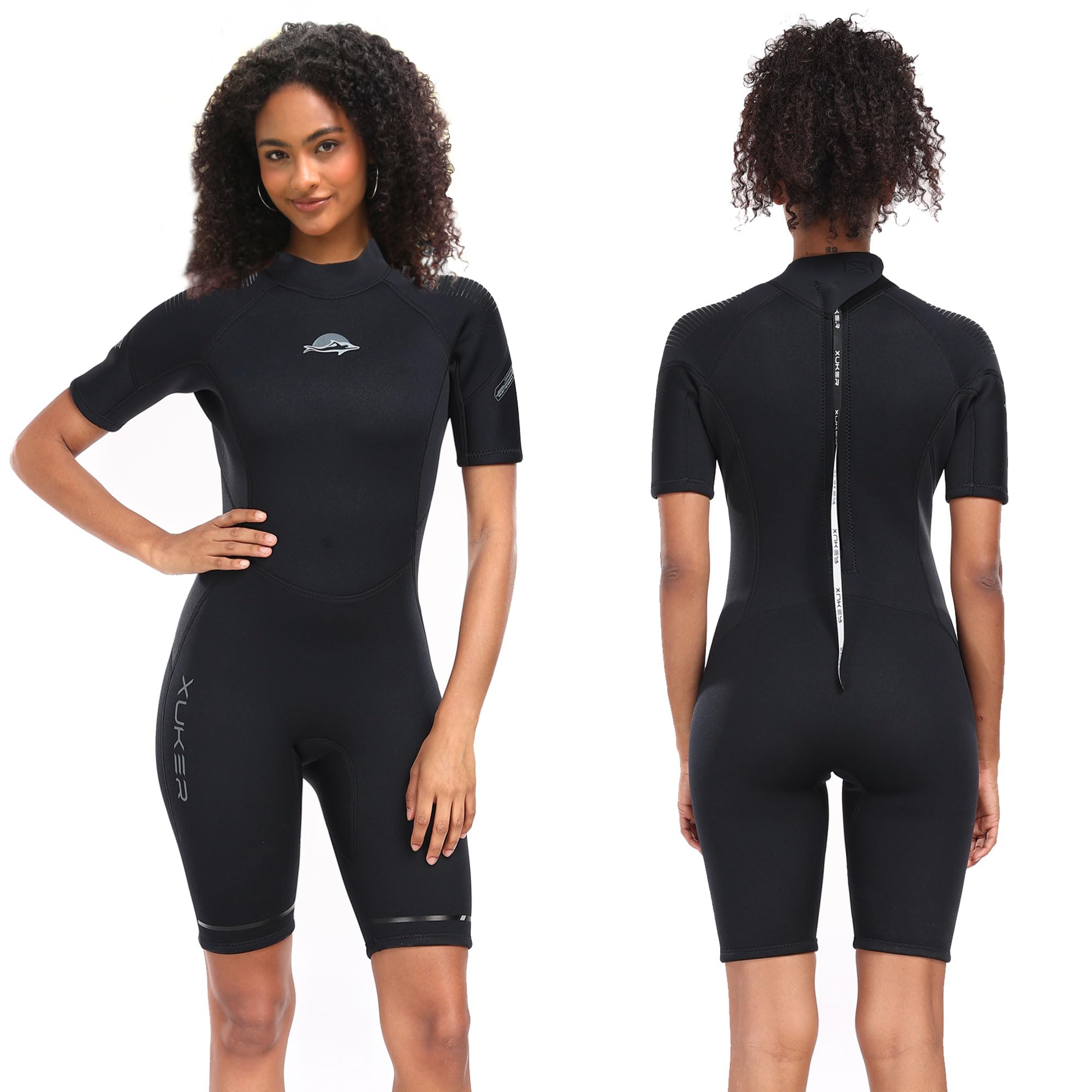 Snapklik.com : Mens Shorty Wetsuit Women, 3mm Full Body Back Zip Diving ...
