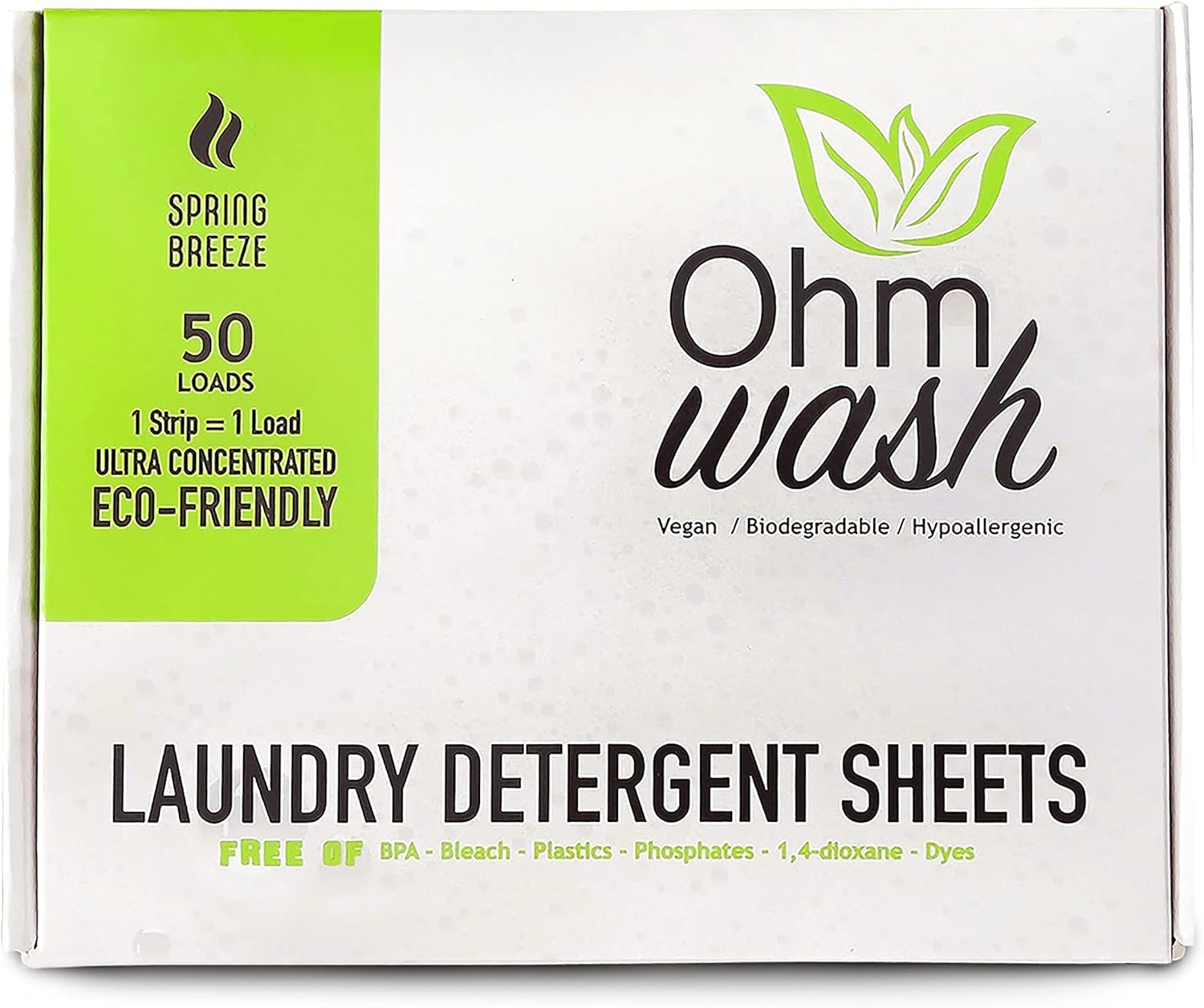 Ohm Earth’s Ohm Wash - Laundry Detergent Sheets Hypoallergenic, Eco ...