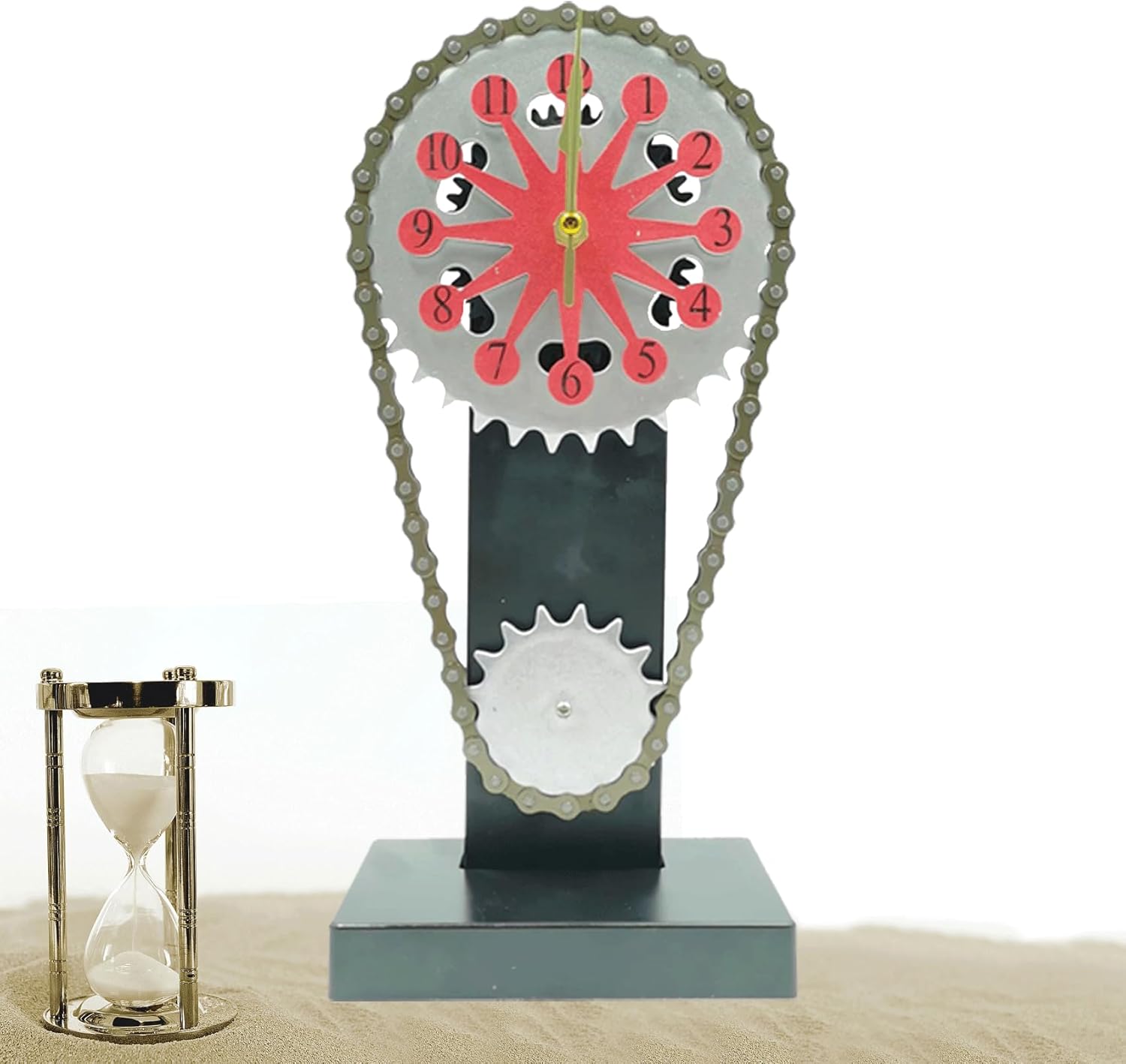 Amazon.com: NZLTQO Rotating Gear Clock, 3D Vintage Timing Chain Clock ...