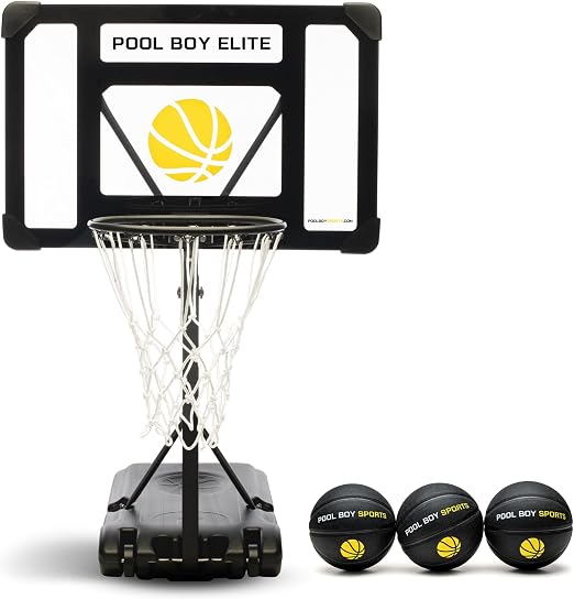 Amazon.com: POOL BOY SPORTS - Pool Basketball Hoop - Set Includes 3X ...