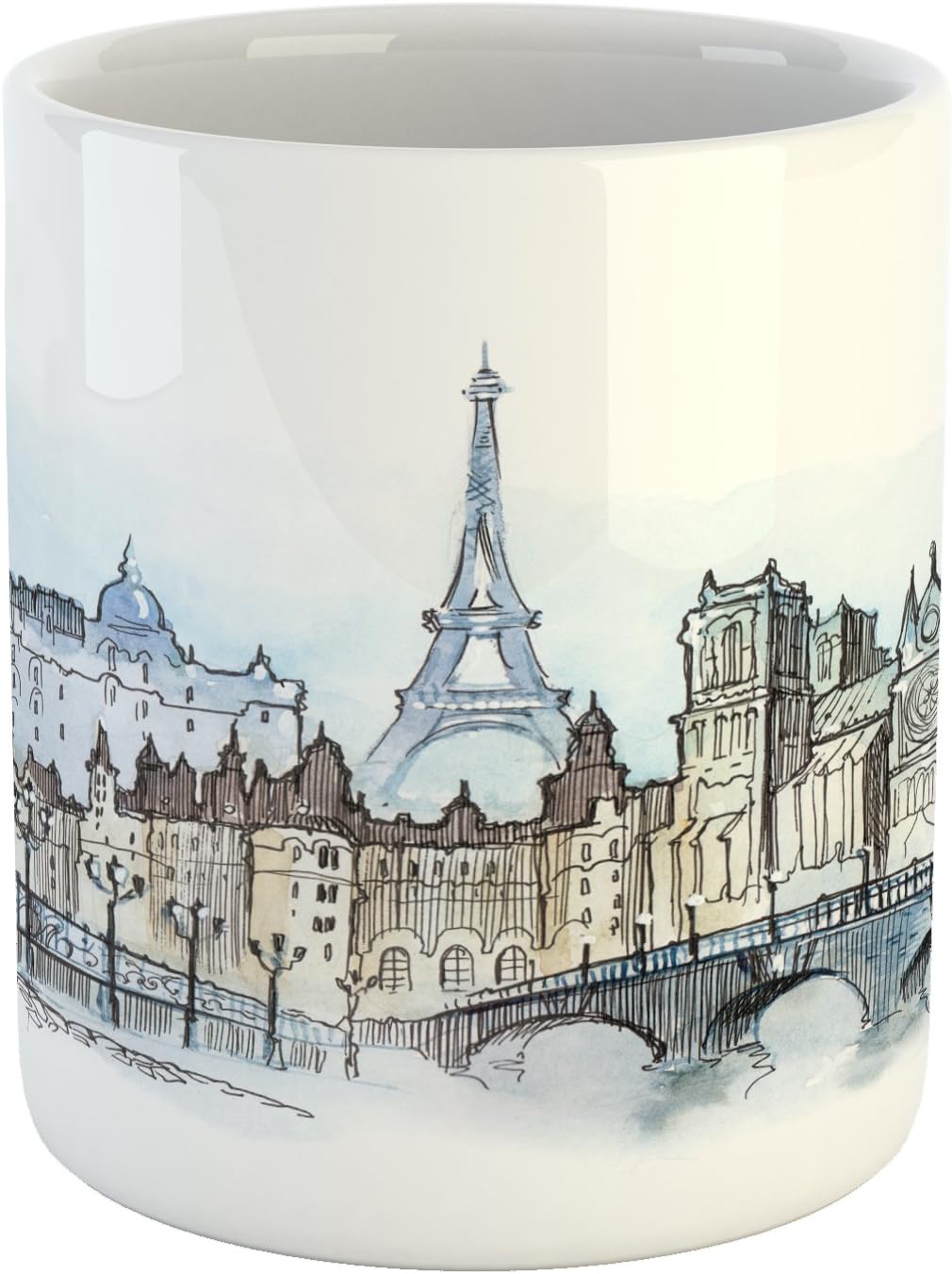 Amazon.com: 3dRose Nouveau Paris Vintage Eiffel Tower Two Tone Ceramic ...
