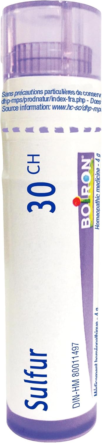Sulfur 30ch / 30 C, 4g, Homeopthic Medicine, Multi Dose Tube by Boiron Canada : Amazon.ca ...