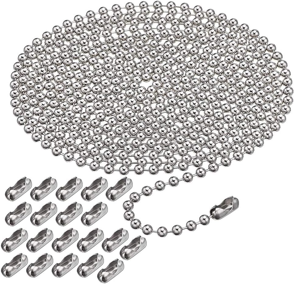 2 Meter/6.5 Feet Roller Blind Chain, 4.5mm Roller Blind Beaded Pull ...