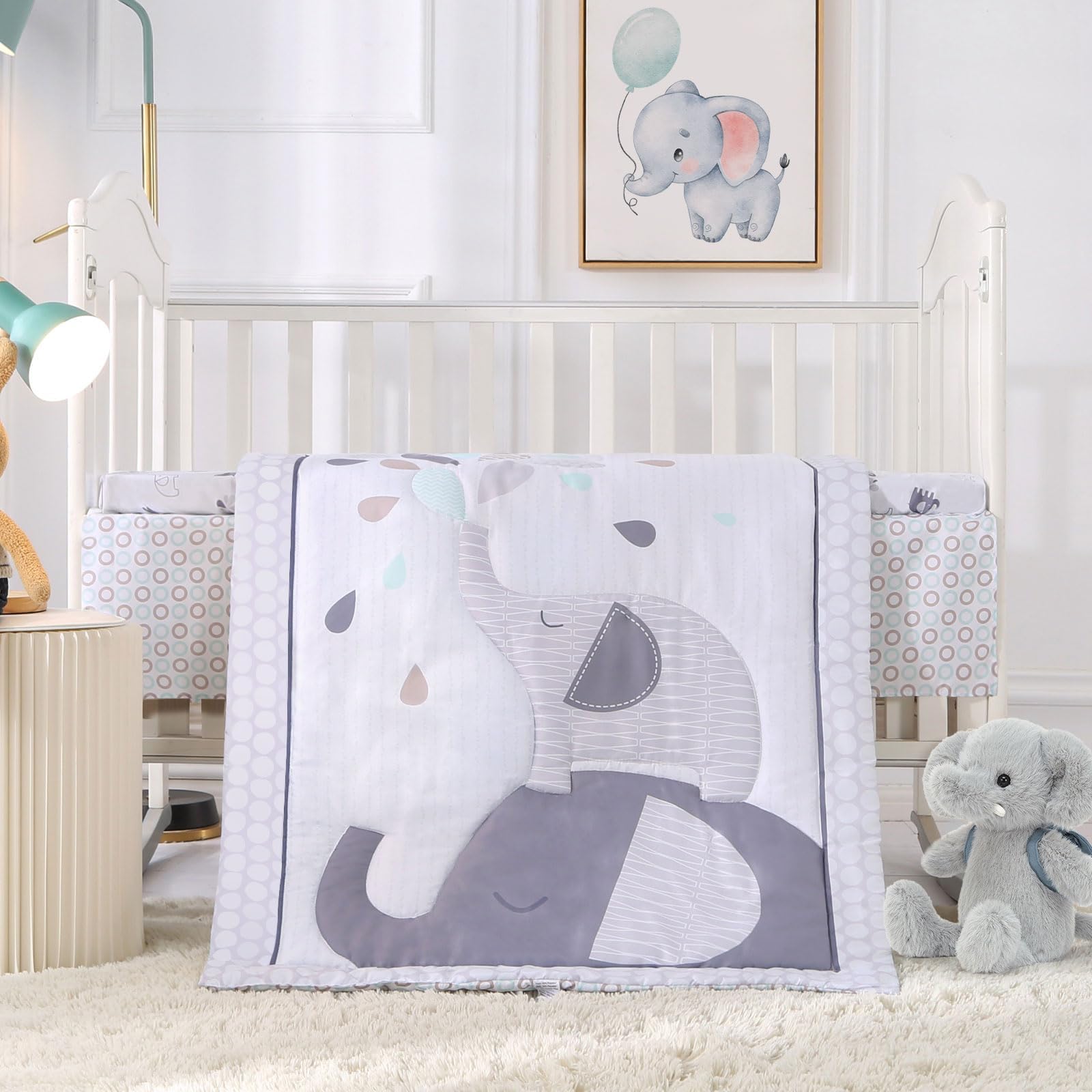 Amazon.com: QoupQuru Baby Crib Bedding Set - 100% Turkish Cotton ...