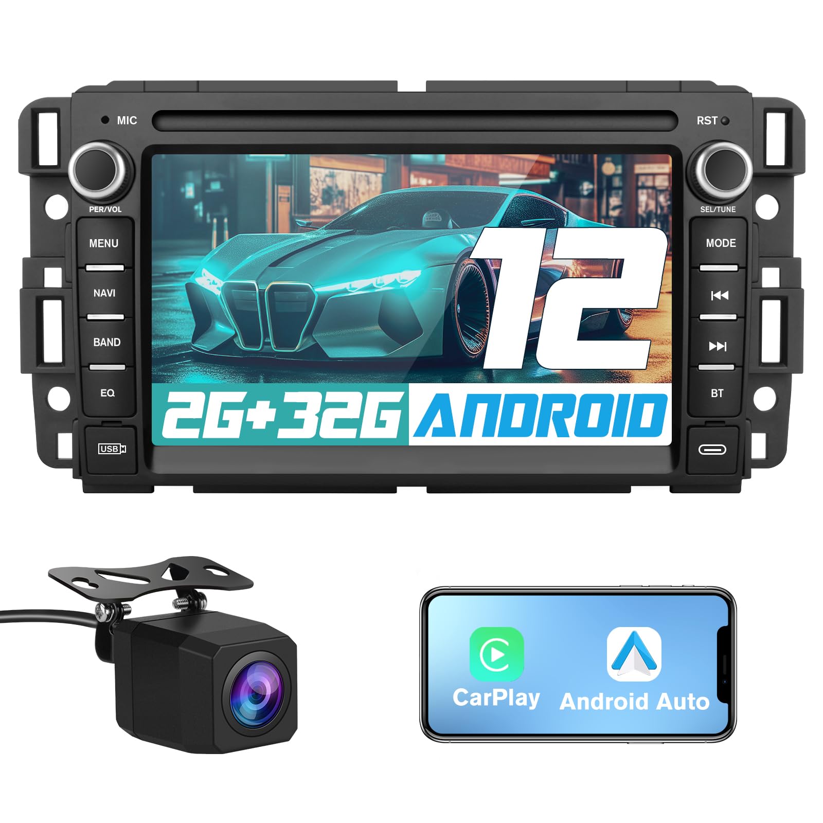 Snapklik.com : AWESAFE Android 13 Car Stereo For Chevy Silverado ...