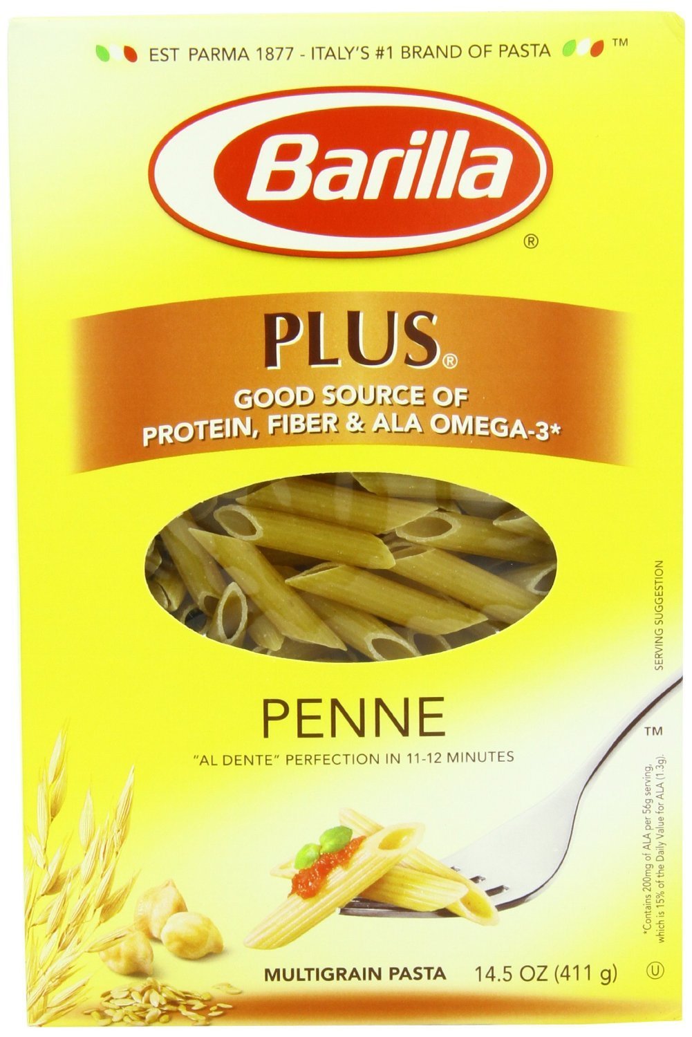 Amazon.com : Barilla Protien Plus Penne (Pack of 3) 14.5 oz Boxes ...