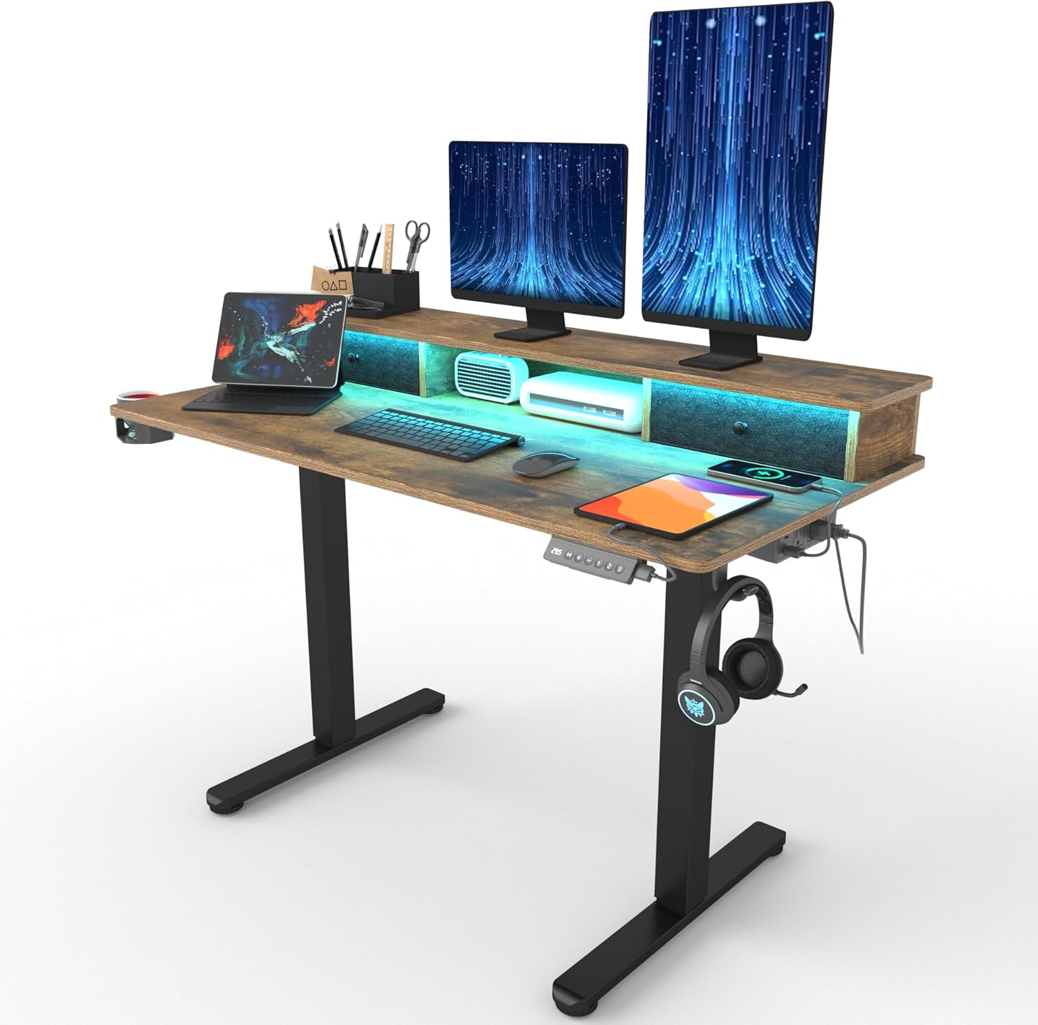 Amazon.com: Saedew Electric Adjustable Standing Desk, Sit Stand Desk ...
