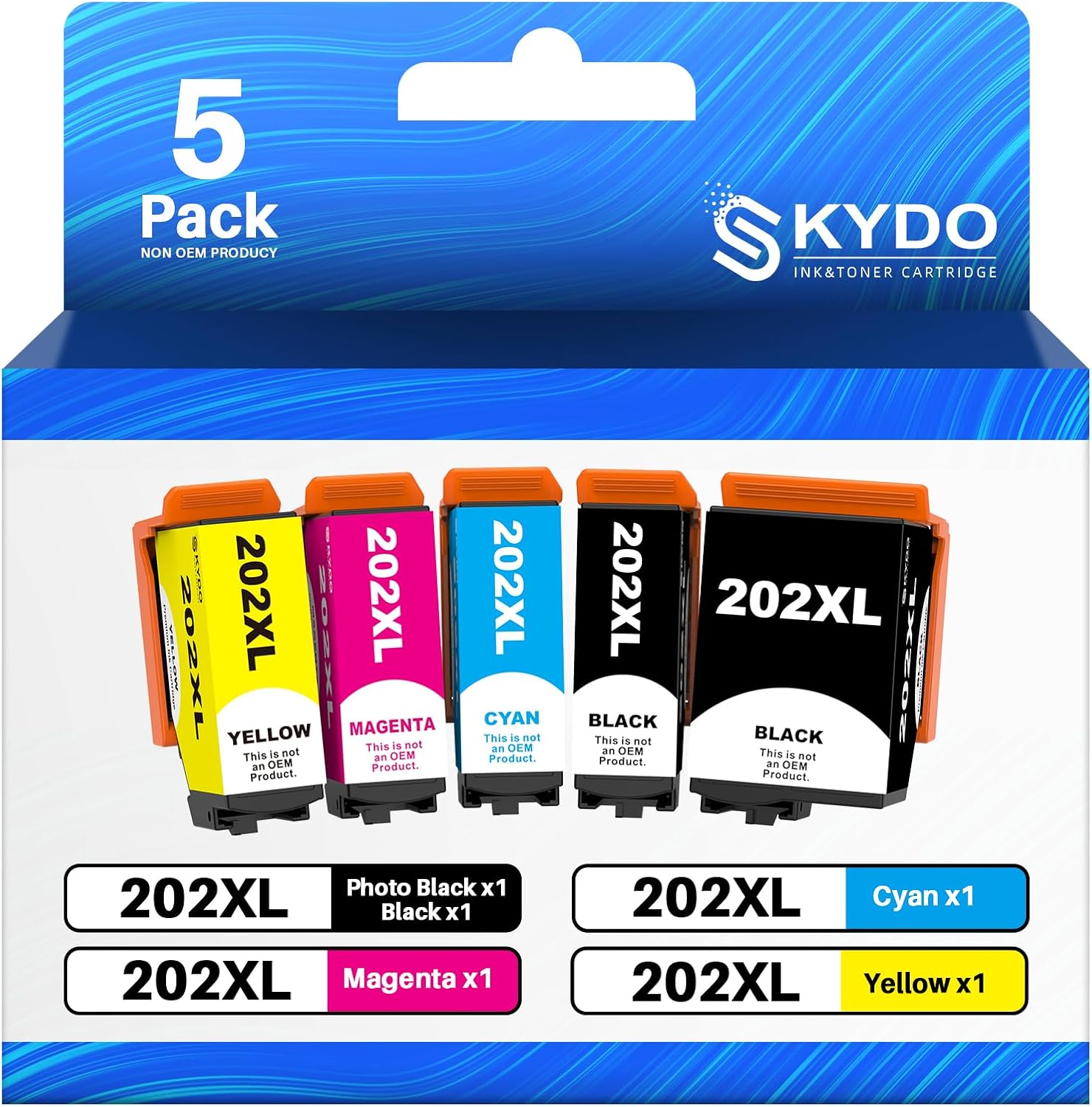 Skydo 202XL Ink Cartridge Compatible for Epson 202 XL Ink Cartridges ...