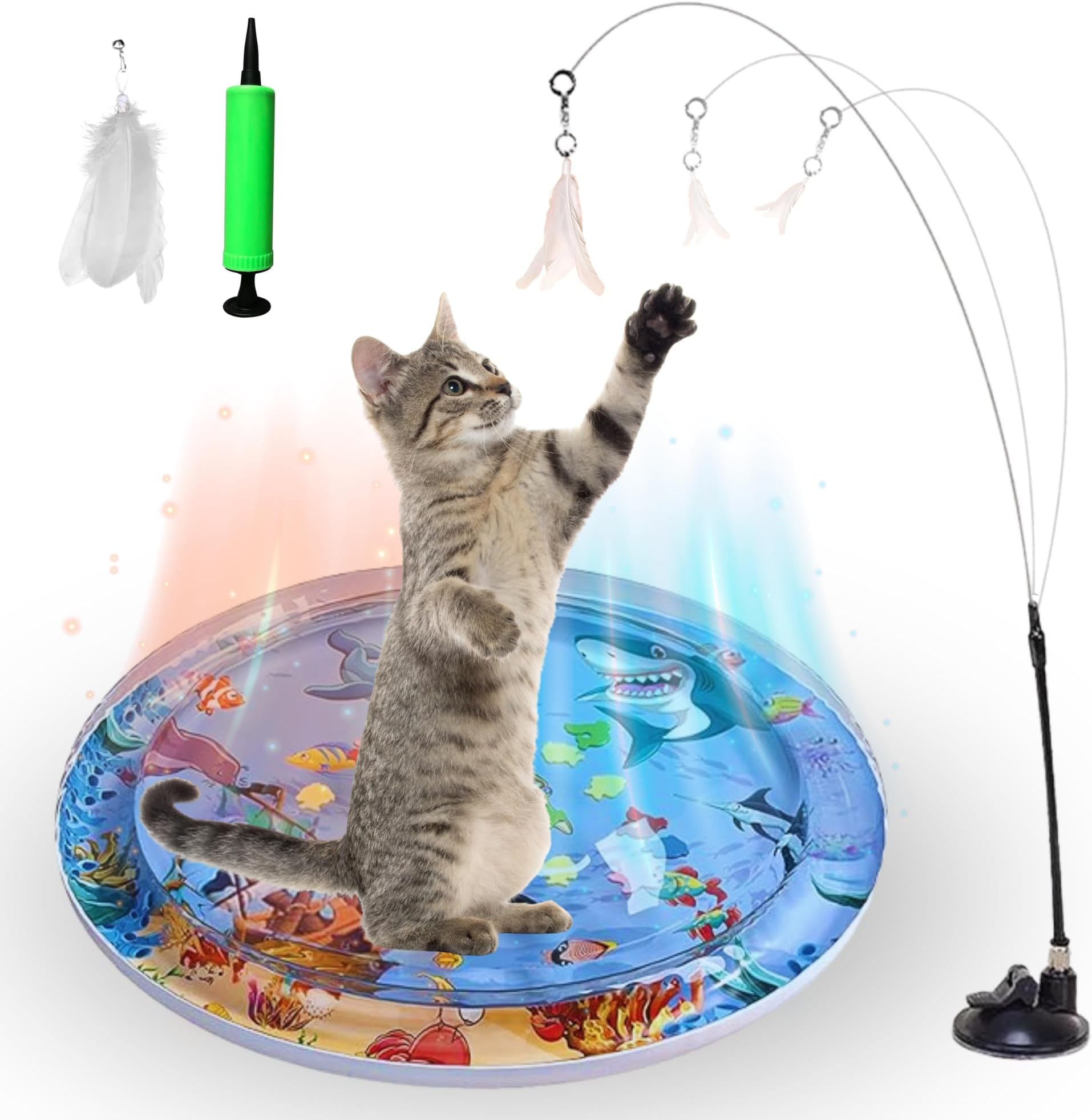 Amazon.com: 2024 New Sensory Water Play Mat for Cats,Pet Cooling Mat ...